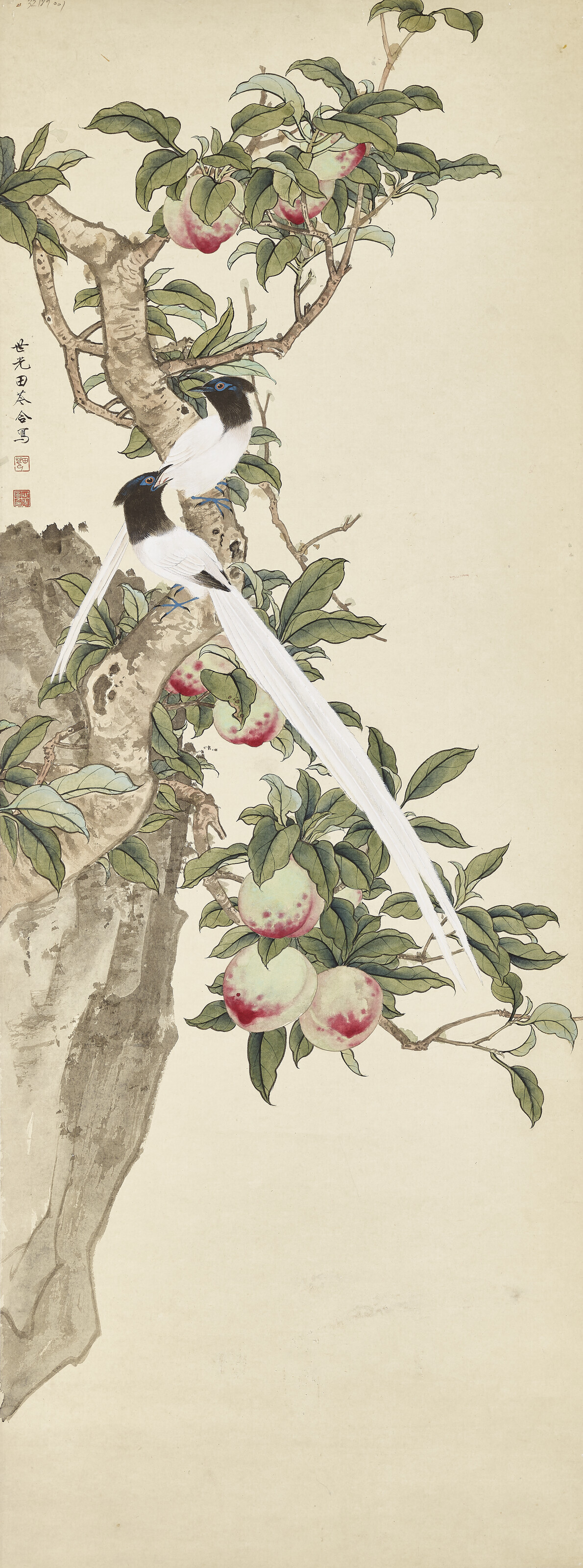 TIAN SHIGUANG (1916-1999) AND TIAN LING (20TH CENTURY), Peaches and ...