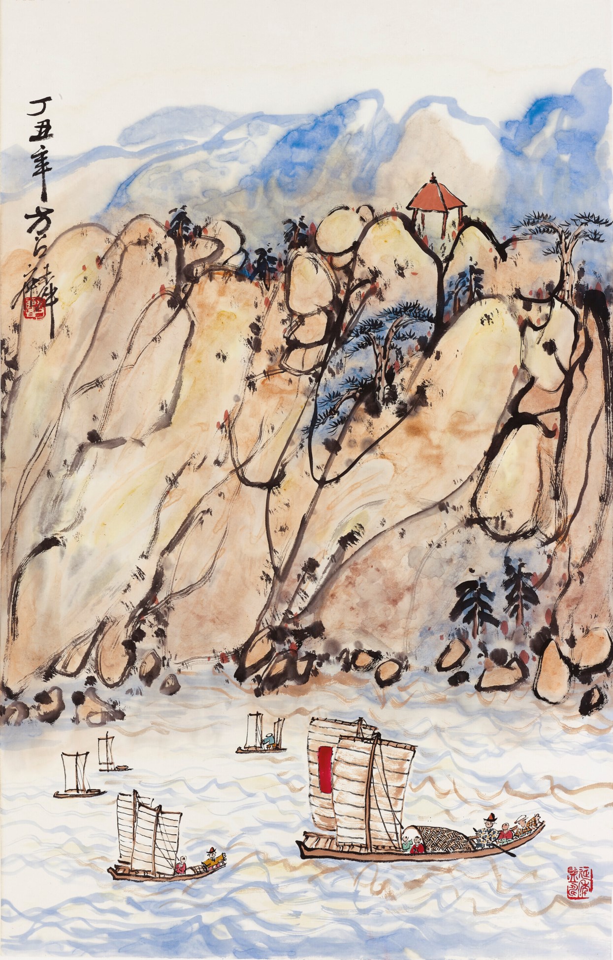 FANG ZHAOLING (1914-2006), Boating Along the River | Christie's