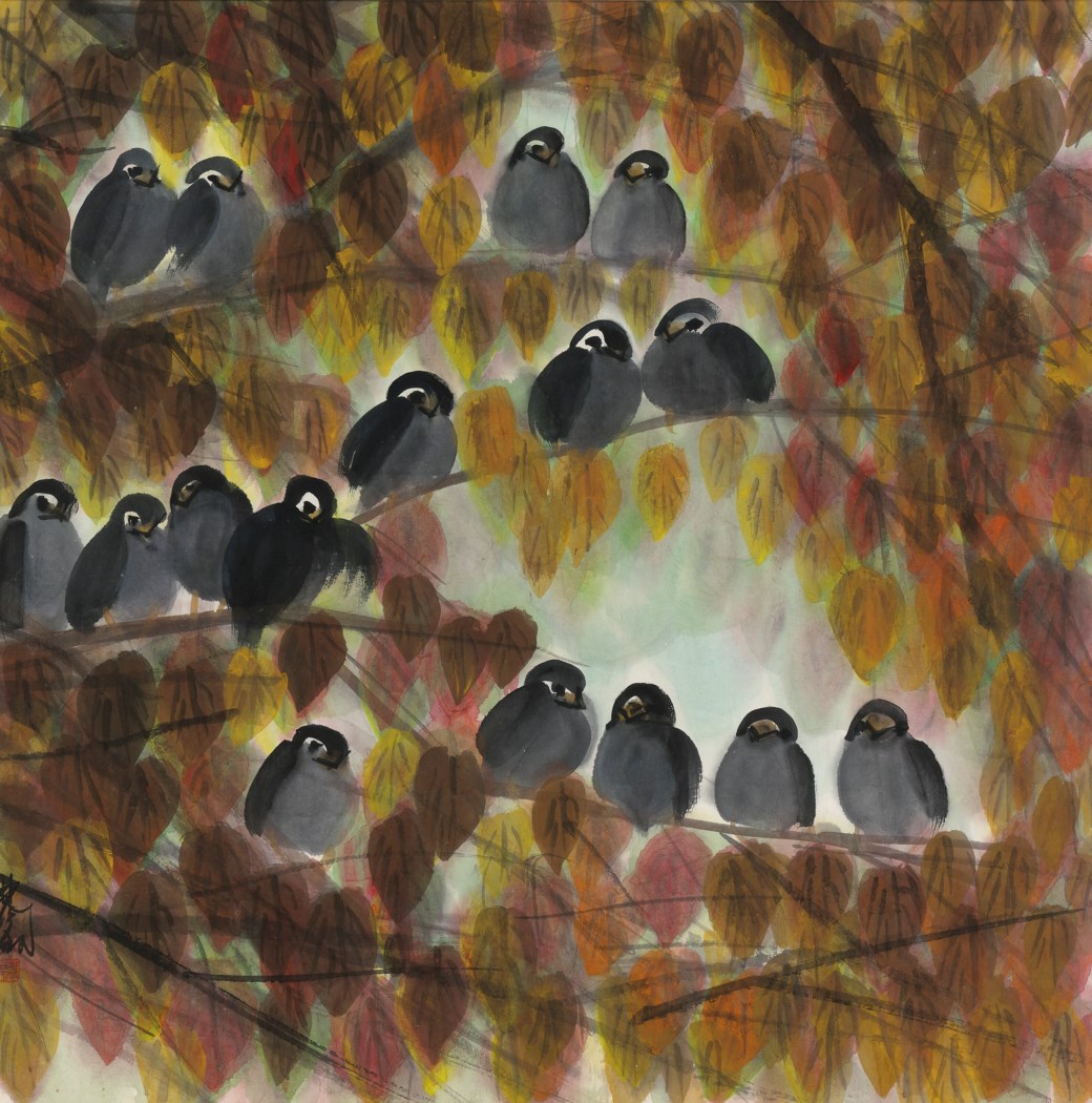 LIN FENGMIAN (1900-1991), Birds with Autumn Leaves | Christie's