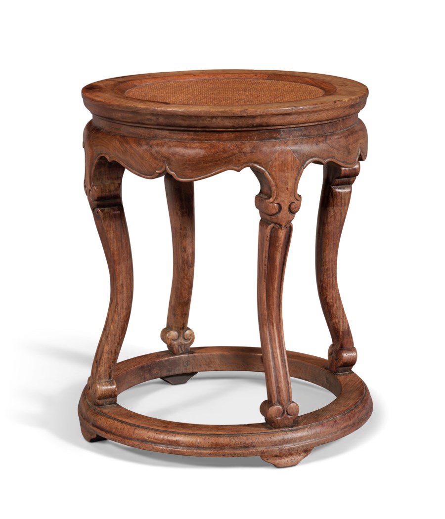 A VERY RARE HUANGHUALI CIRCULAR STOOL, 17TH CENTURY | Christie's