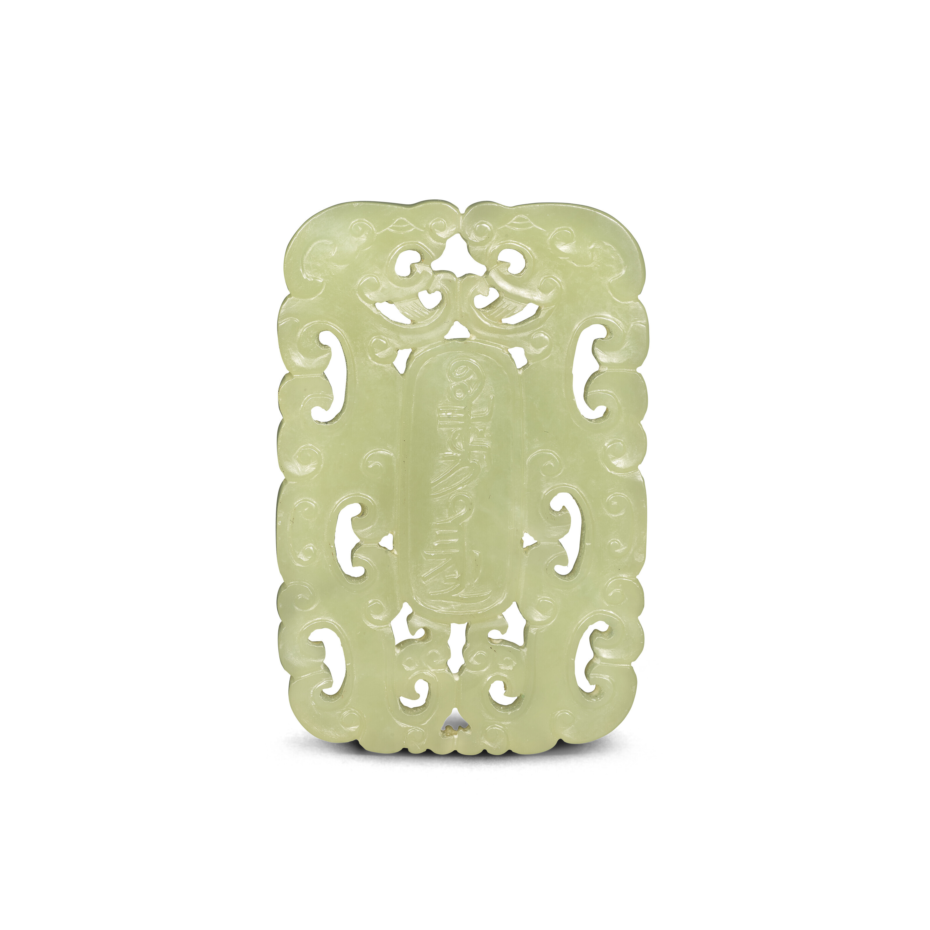 A LARGE PALE CELADON JADE CARVING OF SHOULAO, KANGXI PERIOD (1662-1722 ...