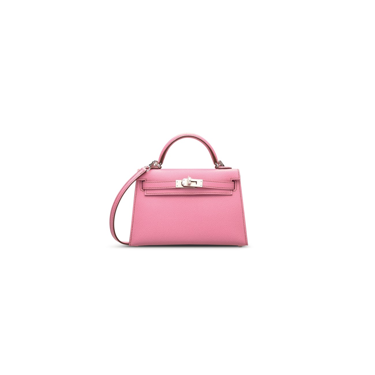 A PINK 5P EPSOM LEATHER MINI KELLY 20 II WITH PALLADIUM HARDWARE ...