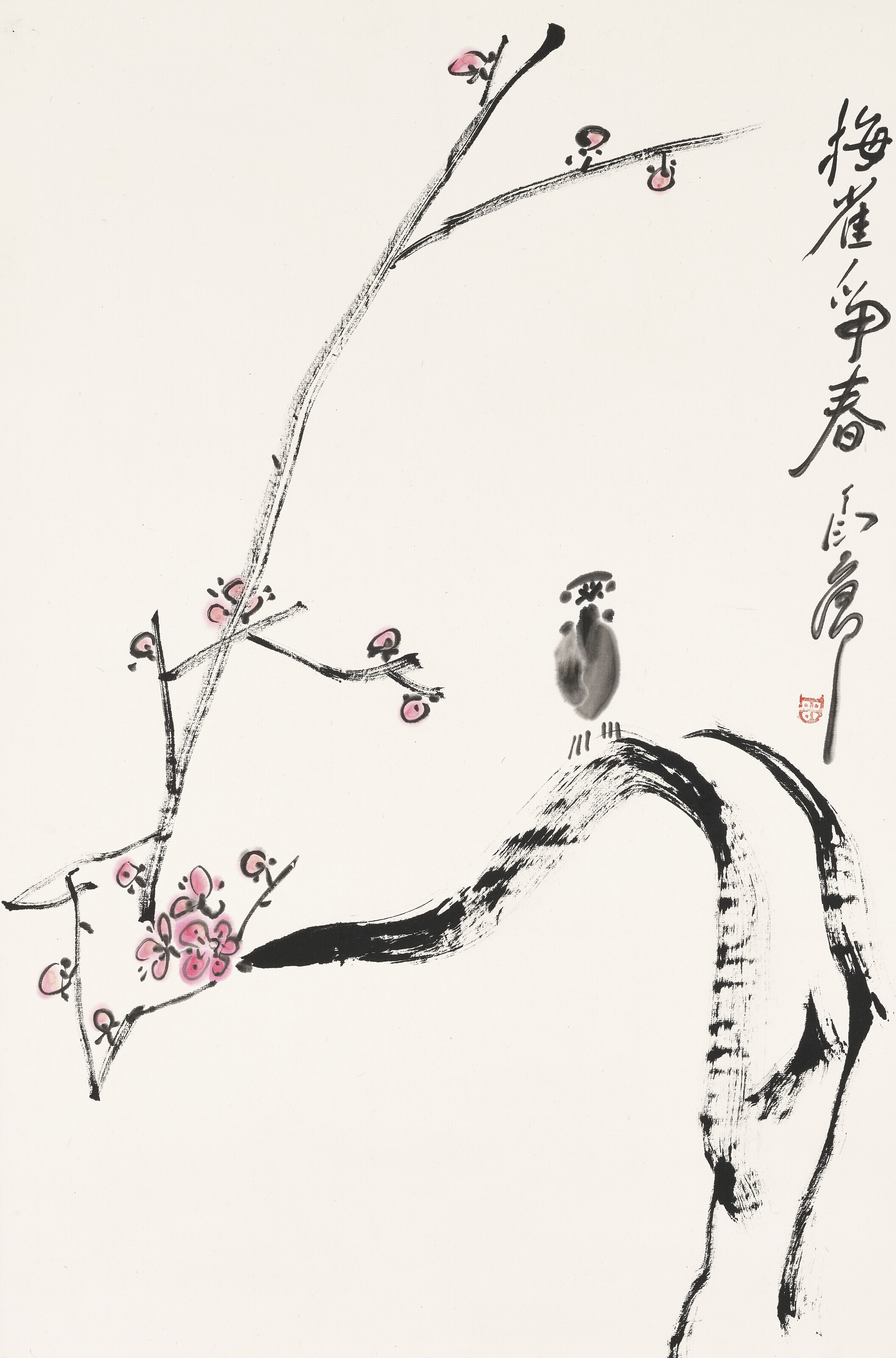 DING YANYONG (1902-1978), Plum Blossoms and Sparrow | Christie’s