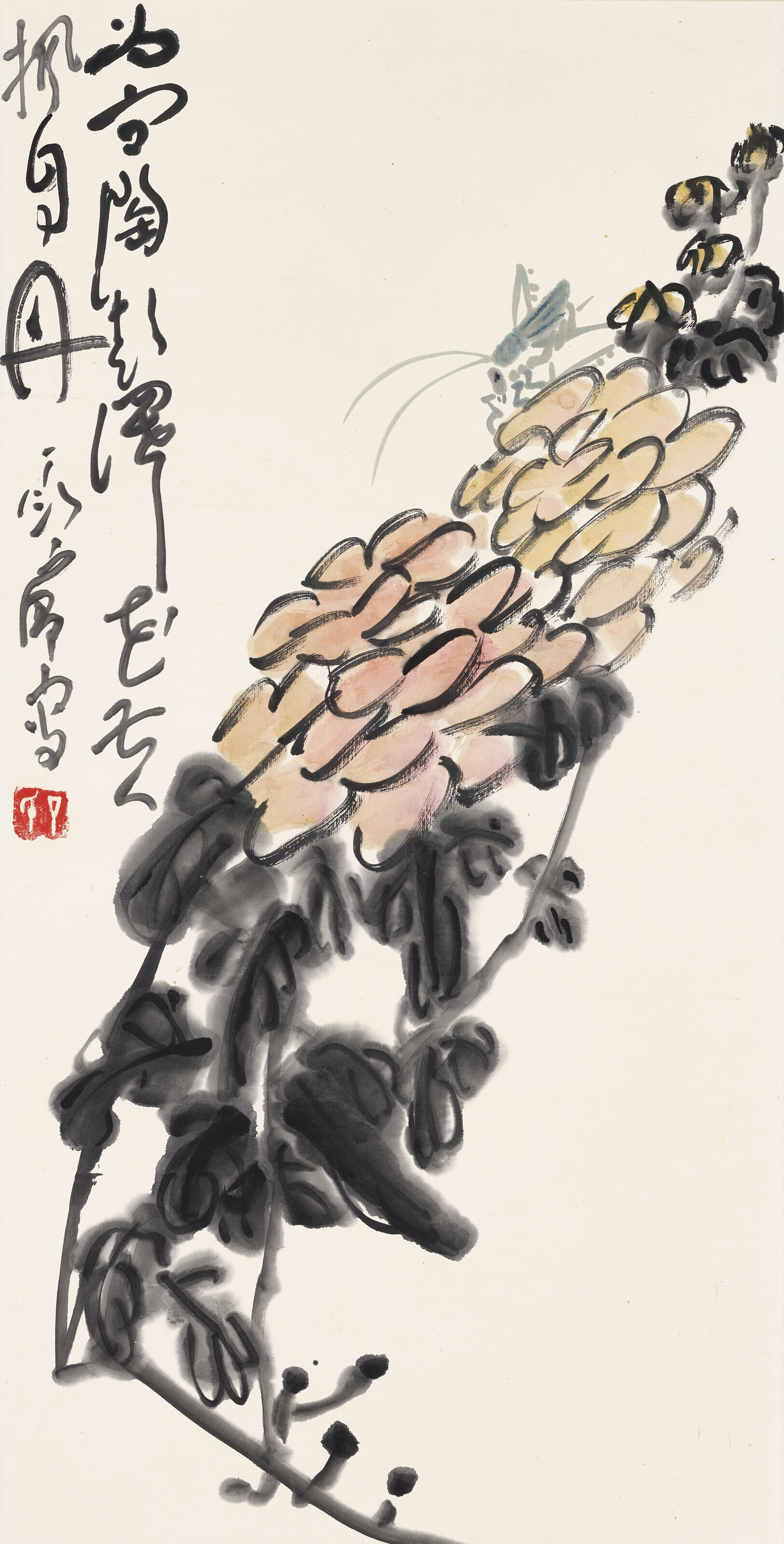 DING YANYONG (1902-1978), Chysanthemums and Grasshopper | Christie’s