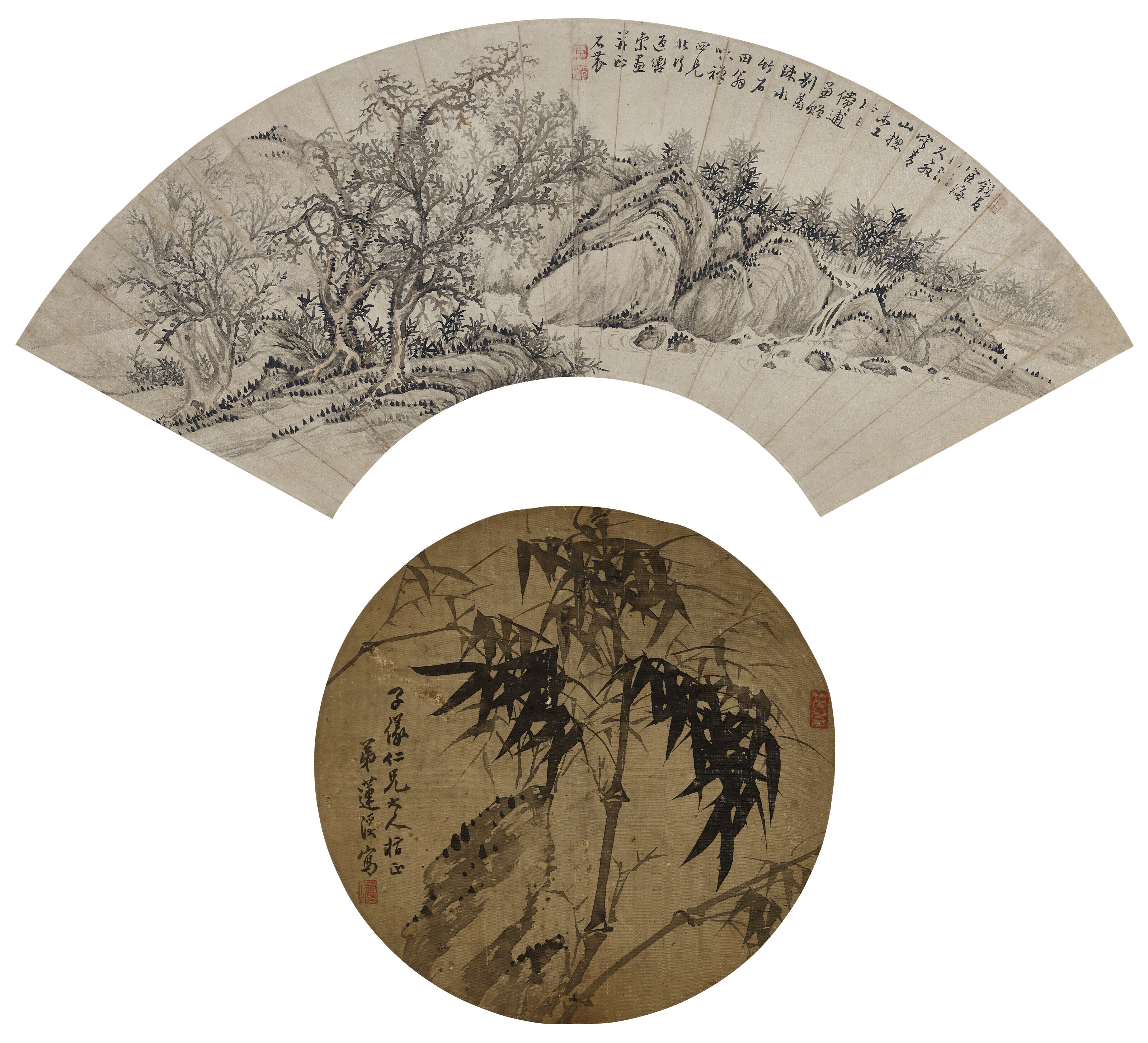 LIAN XI (1816-1884) / HONG FAN (LATE 18TH- EARLY 19TH CENTURY), Bamboo ...