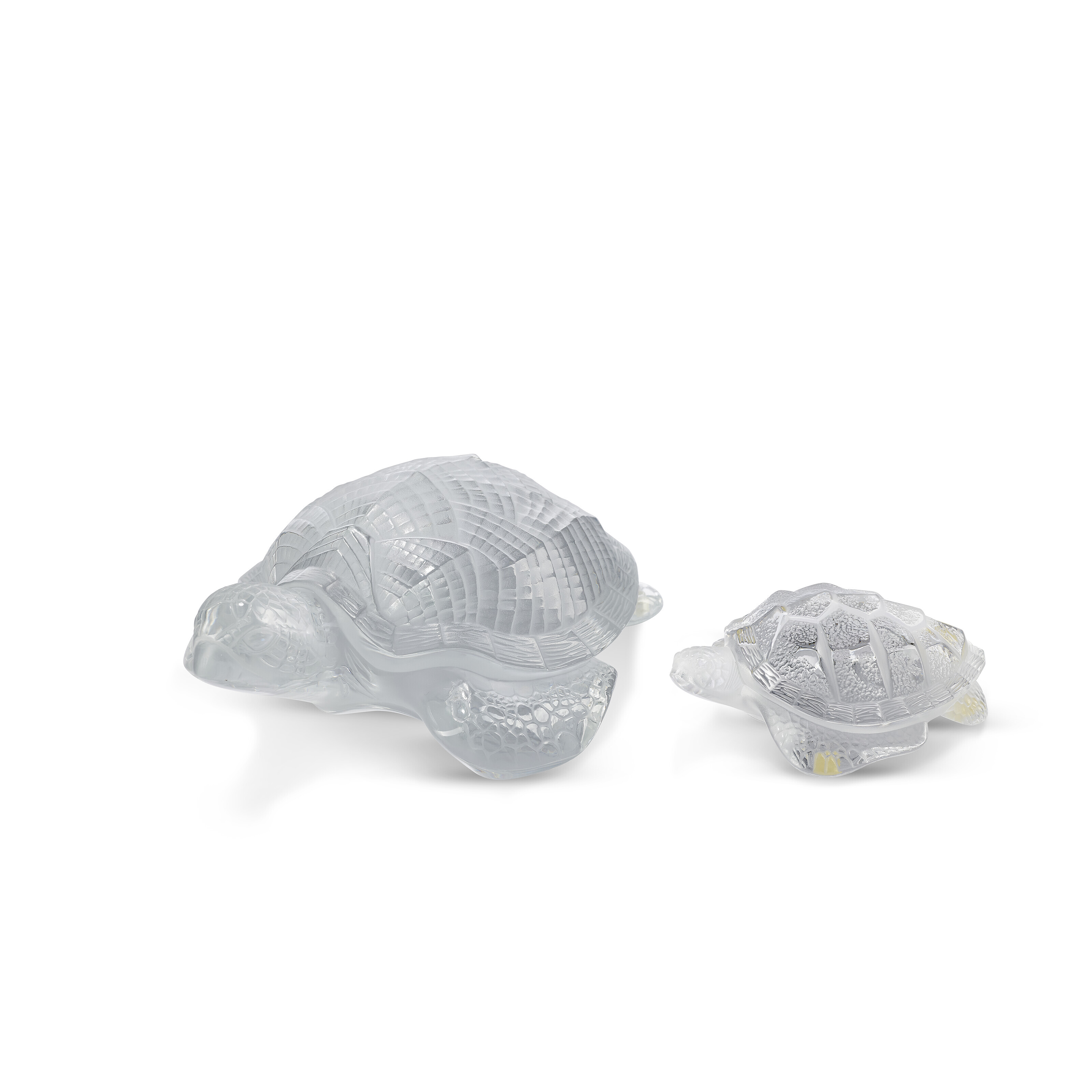 TWO LALIQUE CARETTA TURTLE CRYSTAL FIGURINES, | Christie’s