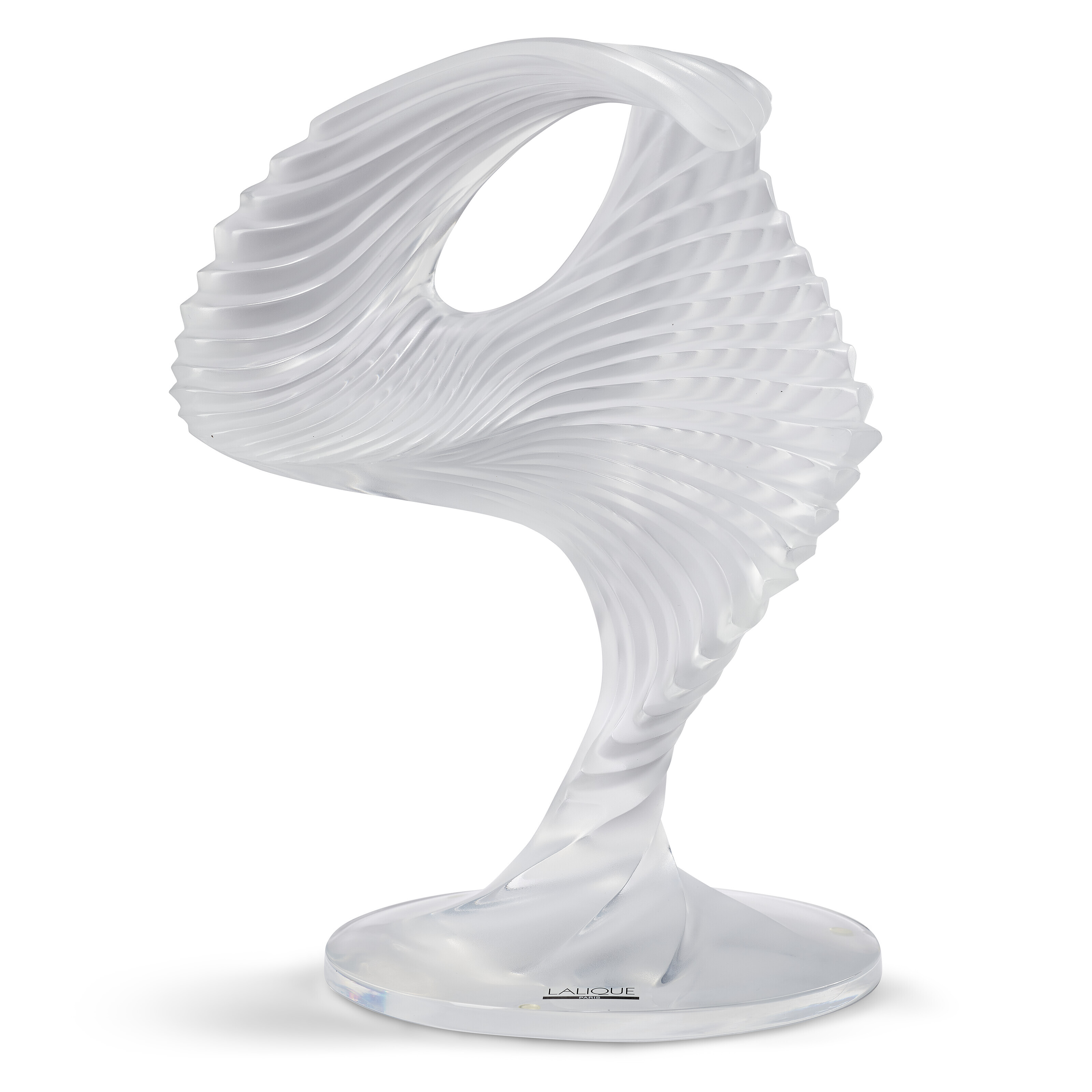A RARE LALIQUE 'TROPHEE' SWIRLED SKATING CRYSTAL SCULPTURE, | Christie’s
