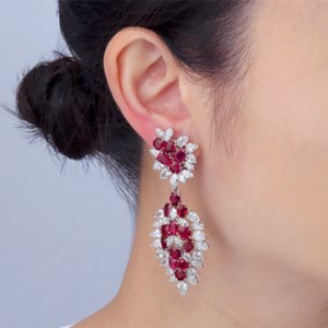 HARRY WINSTON RUBY AND DIAMOND EARRINGS | Christie's