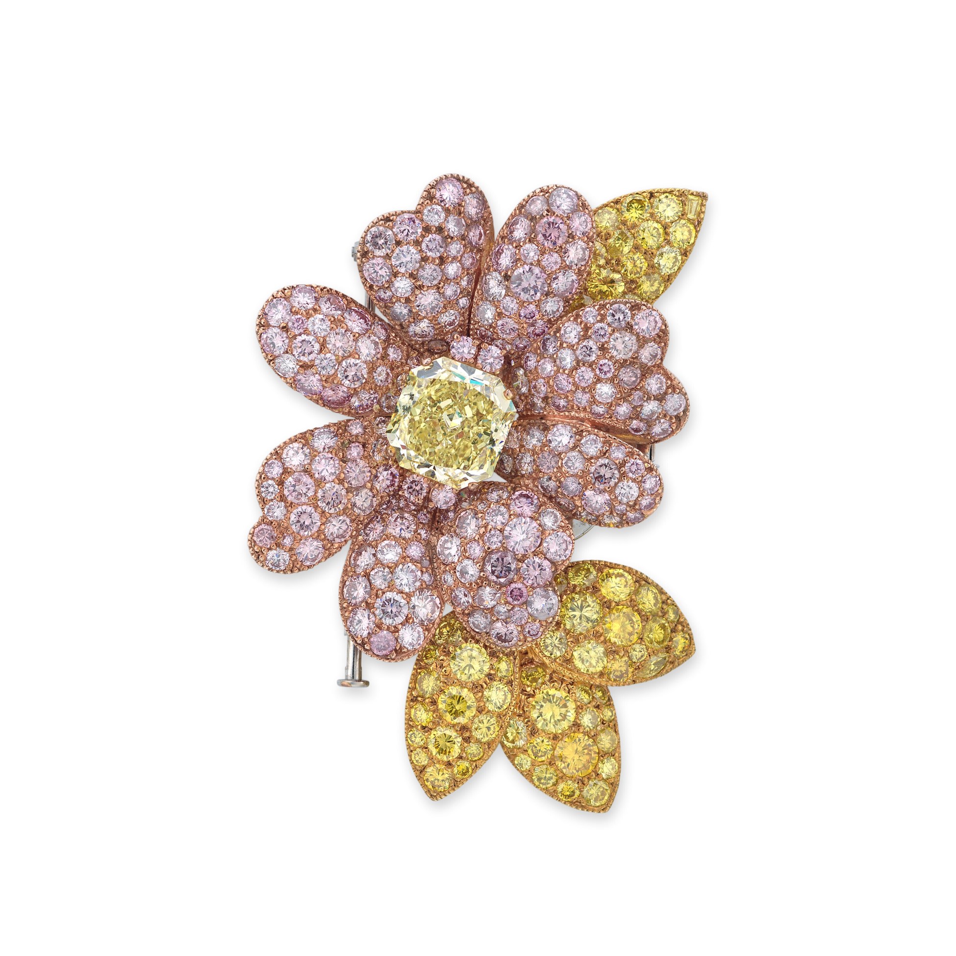 GRAFF COLOURED DIAMOND BROOCH | Christie's