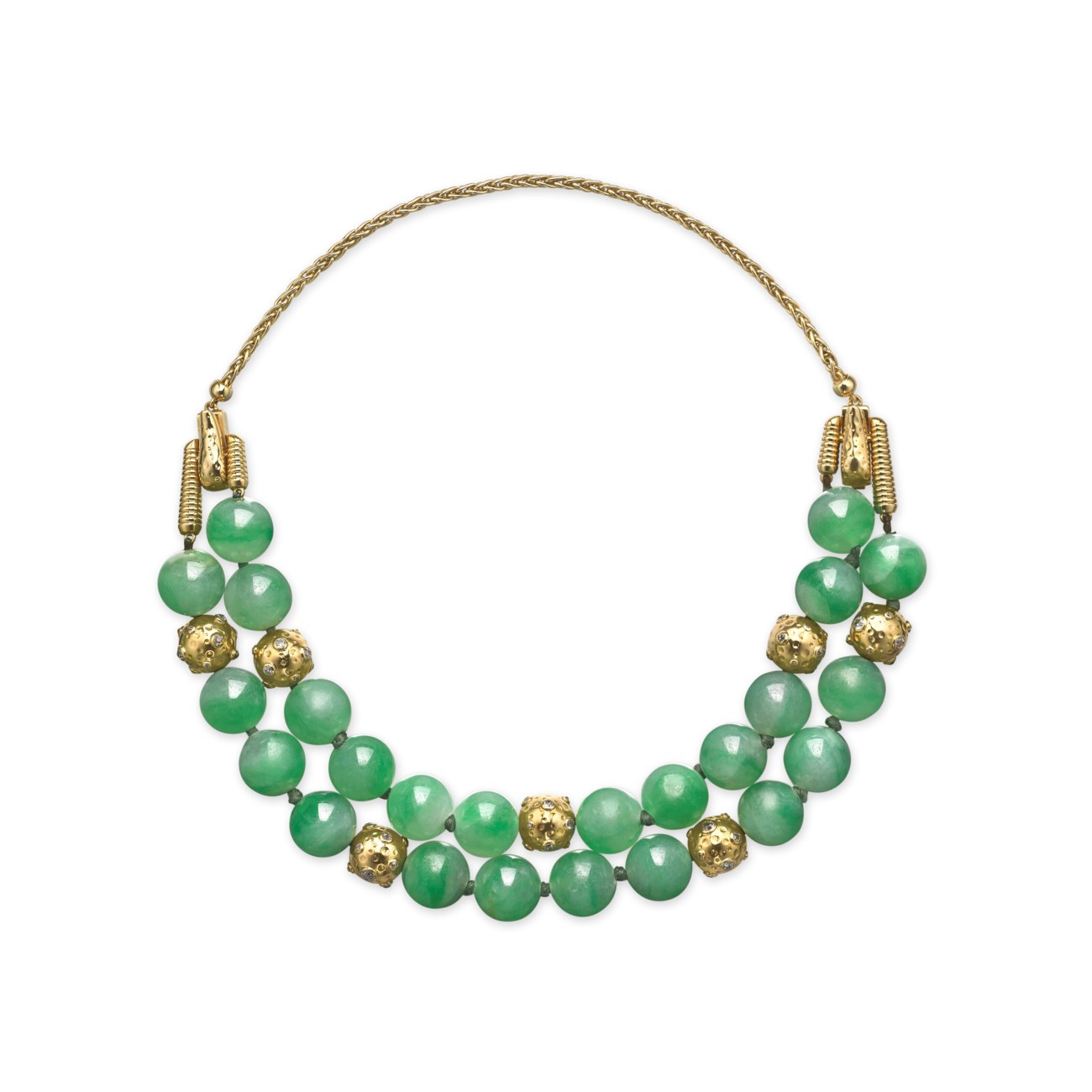 JADEITE AND DIAMOND NECKLACE, MOUNTED BY CARTIER | Christie's