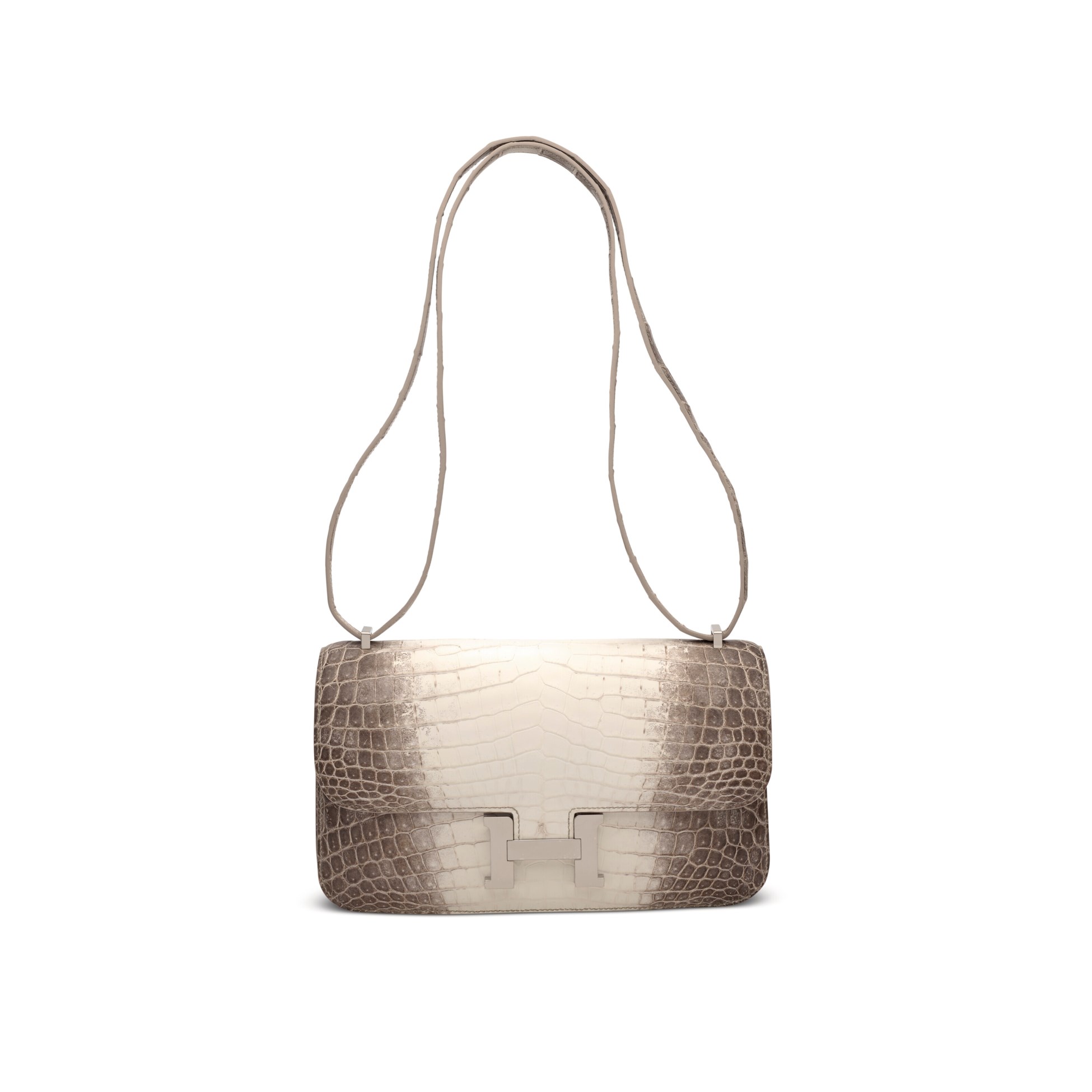 A RARE, CUSTOM MATTE WHITE HIMALAYA NILOTICUS CROCODILE CONSTANCE ÉLAN ...