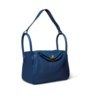 A DEEP BLUE CLÉMENCE LEATHER LINDY 26 GOLD HARDWARE