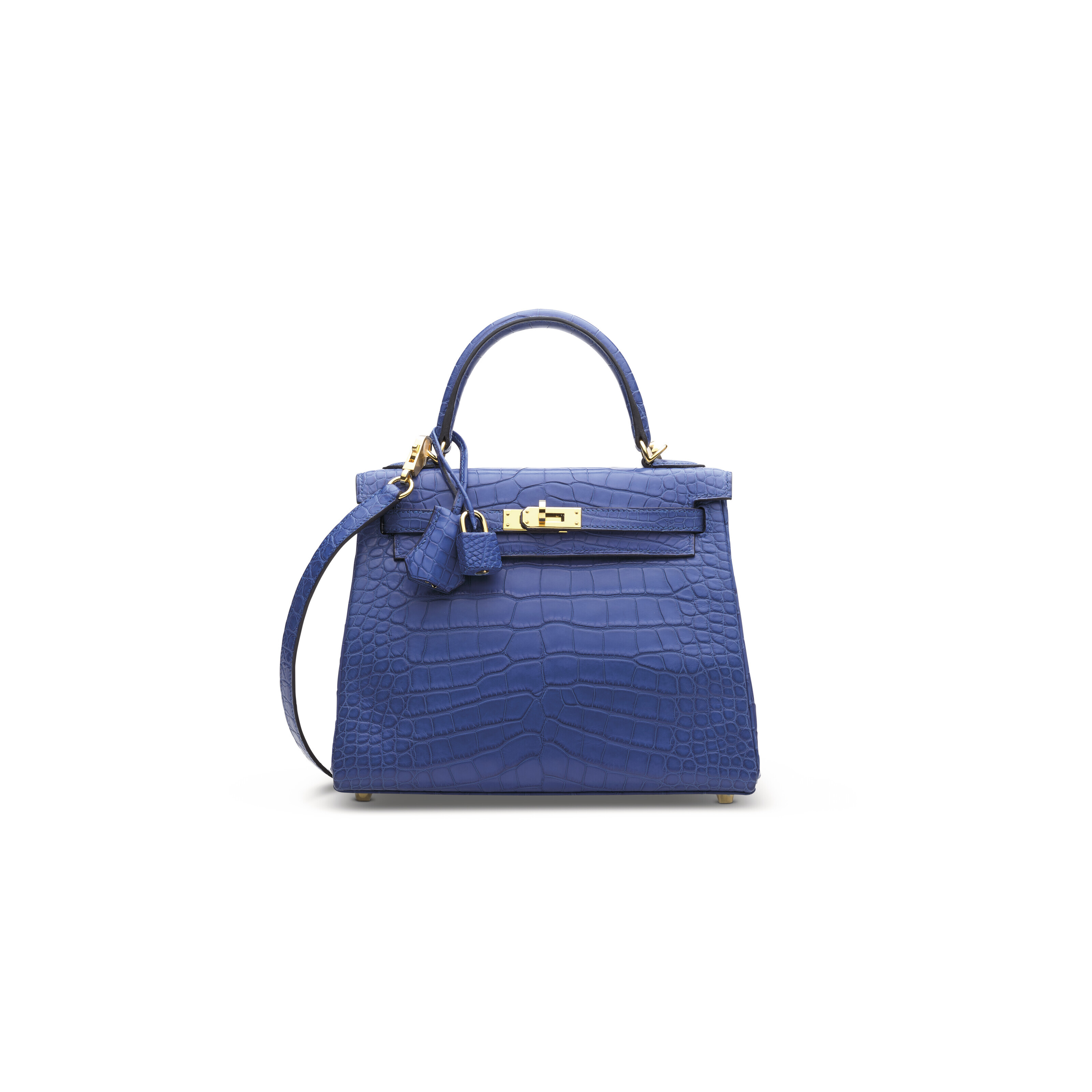 A DEEP BLUE CLÉMENCE LEATHER LINDY 26 GOLD HARDWARE, HERMÈS, 2020 ...