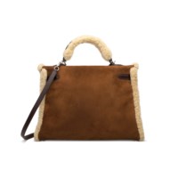 A RARE, SUEDE & SHEARLING TEDDY KELLY 35 WITH PALLADIUM HARDWARE ...