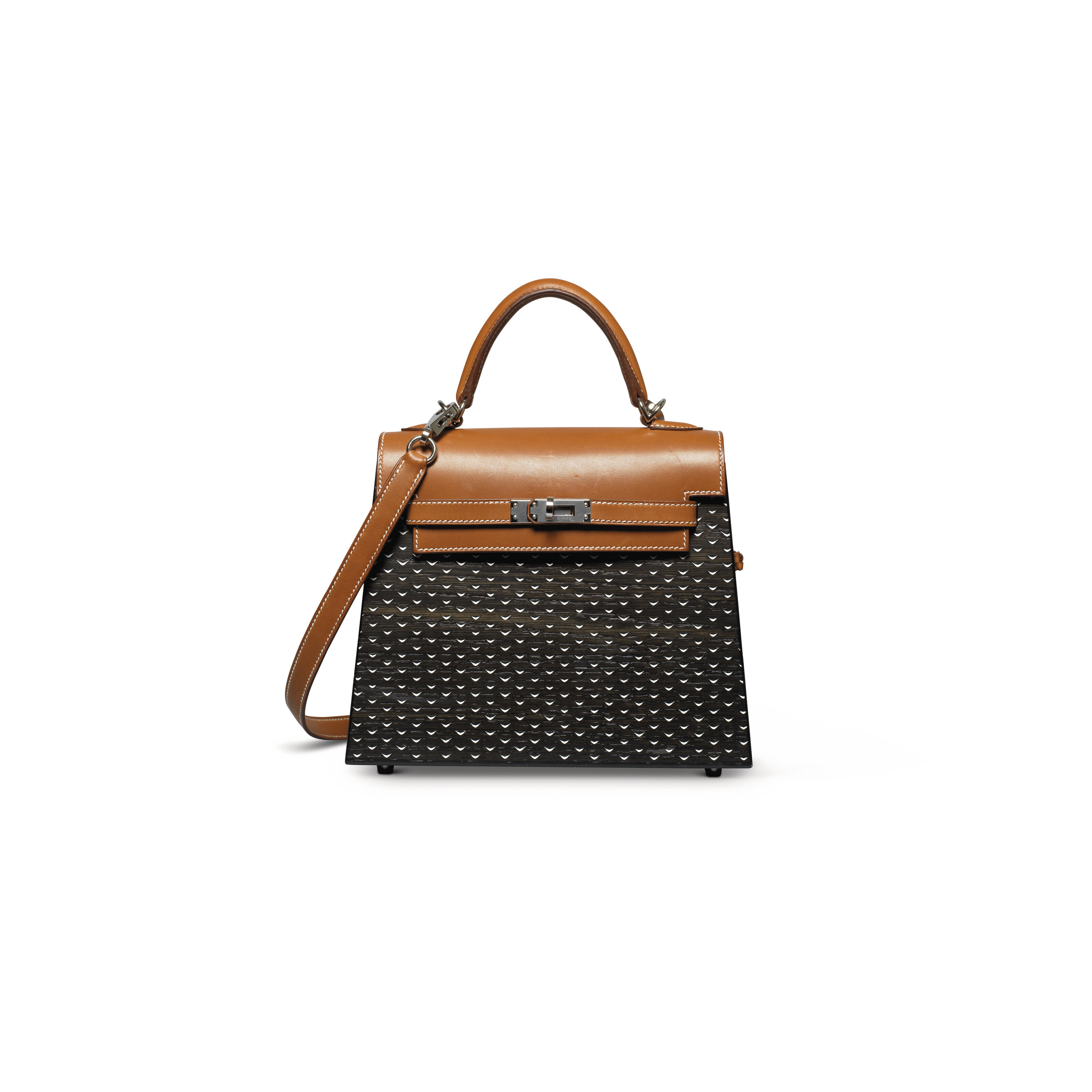 A RARE, SUEDE & SHEARLING TEDDY KELLY 35 WITH PALLADIUM HARDWARE ...