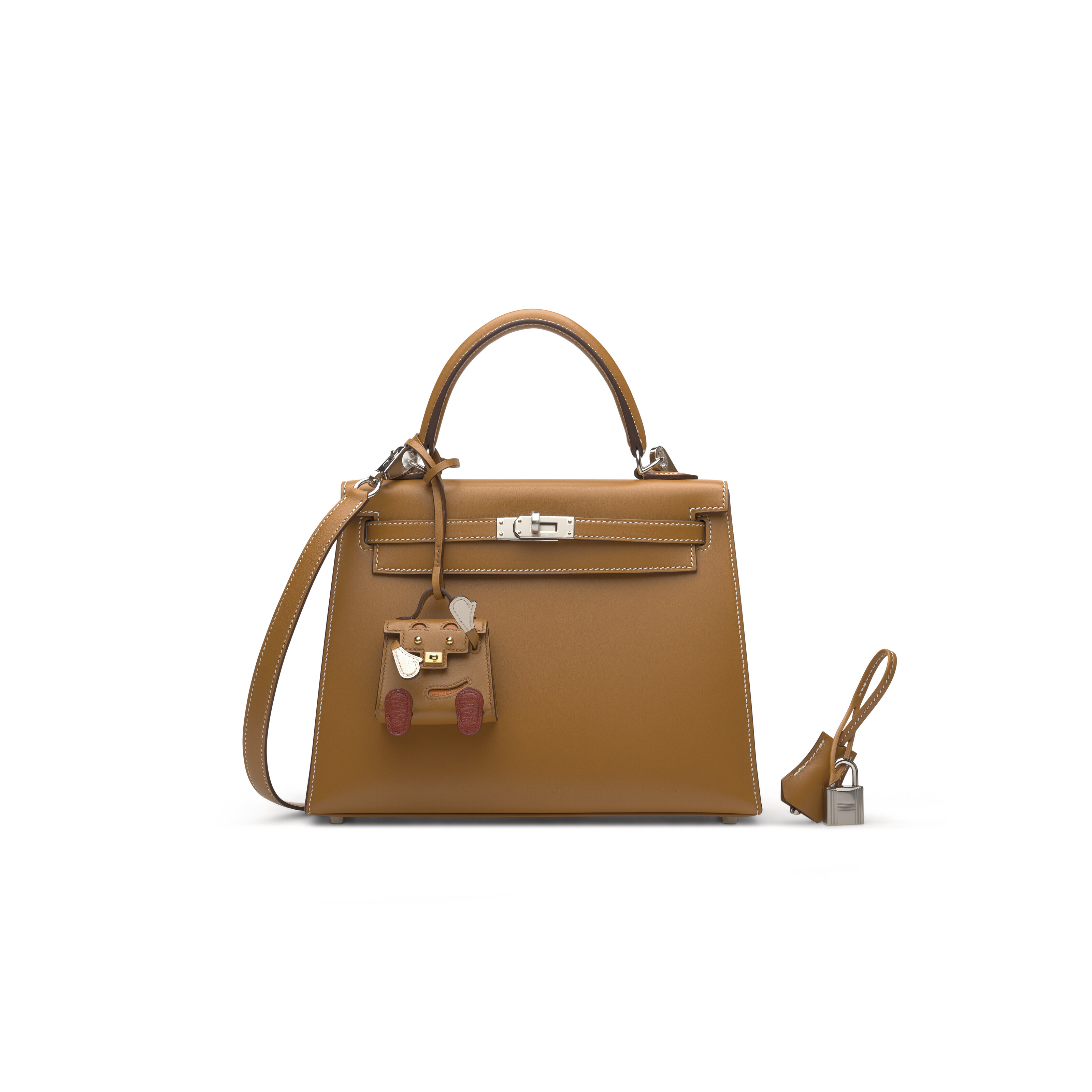 A RARE, SUEDE & SHEARLING TEDDY KELLY 35 WITH PALLADIUM HARDWARE ...