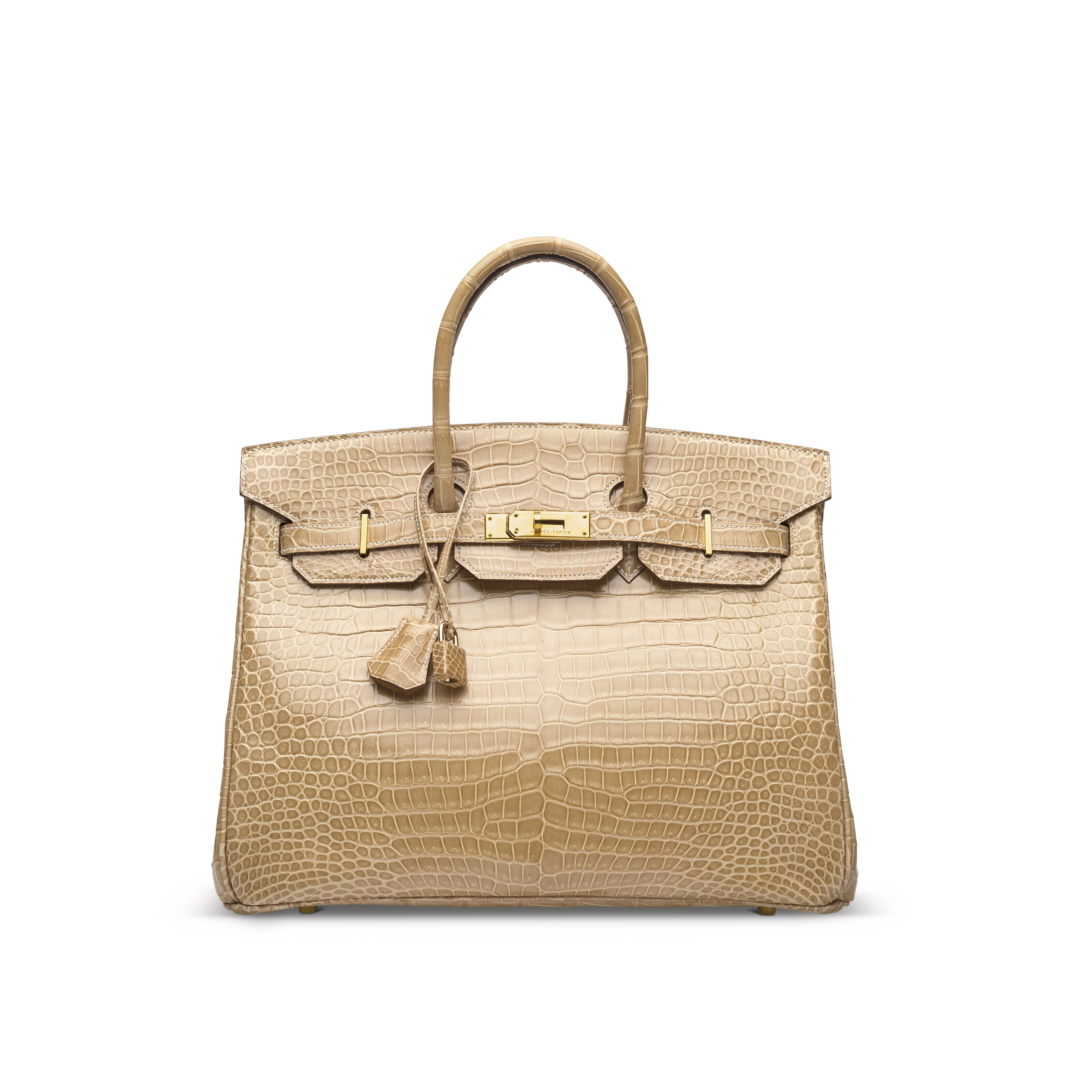 A RARE, SUEDE & SHEARLING TEDDY KELLY 35 WITH PALLADIUM HARDWARE ...