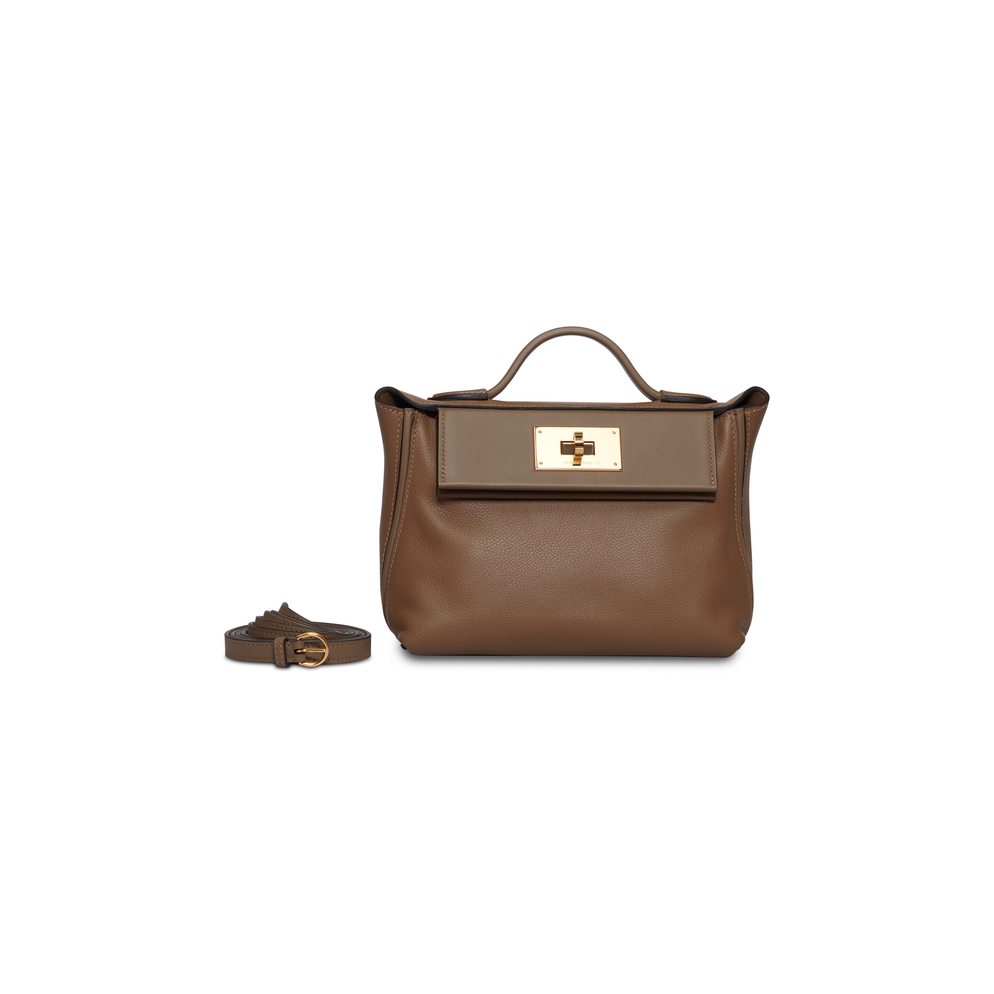 A RARE, SUEDE & SHEARLING TEDDY KELLY 35 WITH PALLADIUM HARDWARE ...