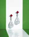 IMPRESSIVE DIAMOND AND RUBY EARRINGS, BY MOUSSAIEFF | Christie's