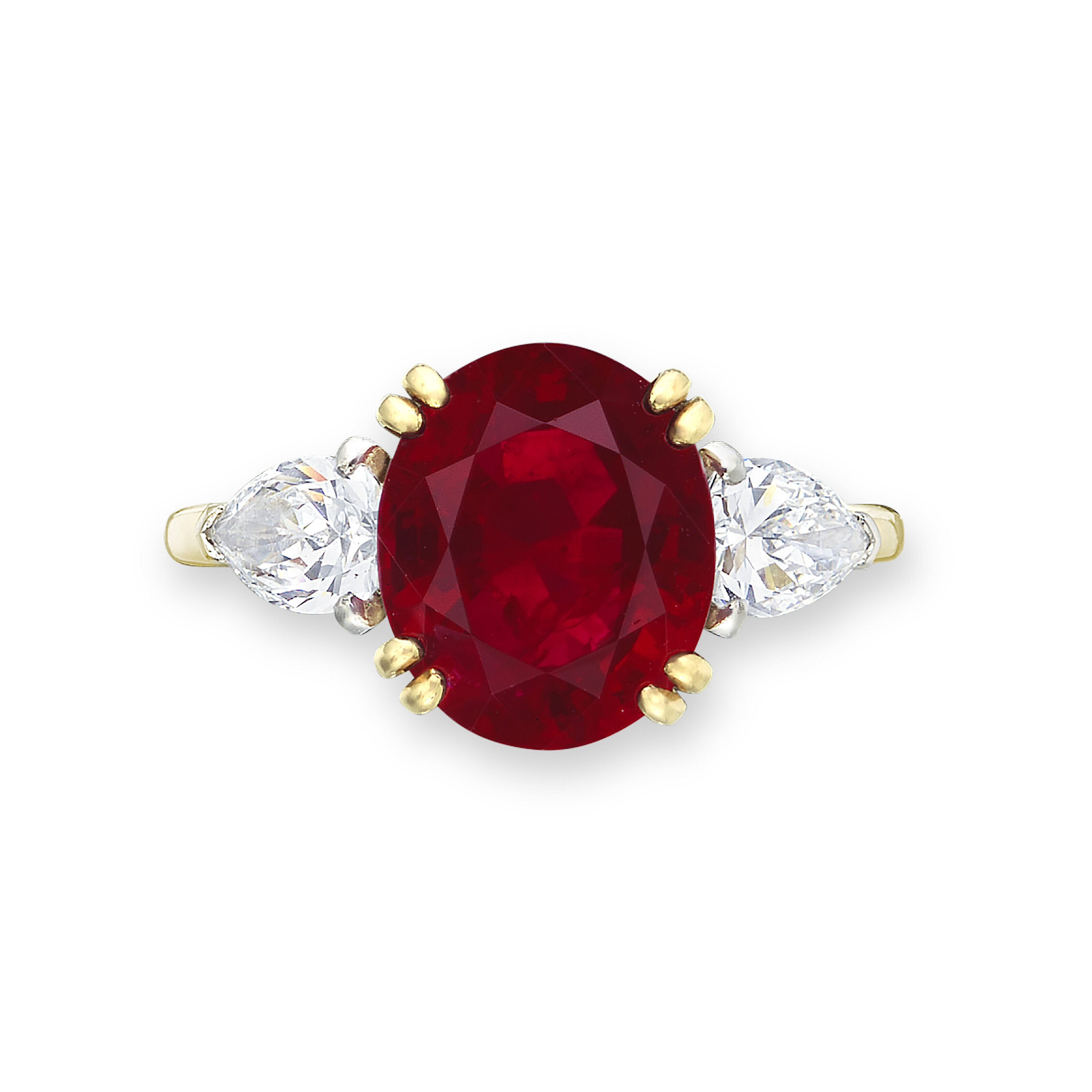 STUNNING DIAMOND, RUBY AND COLOURED DIAMOND PENDENT NECKLACE | Christie's