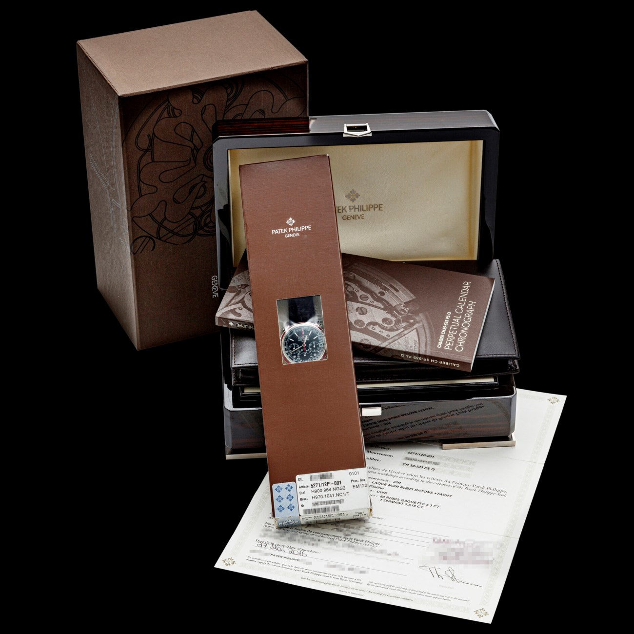 PATEK PHILIPPE. AN IMPRESSIVE AND VERY RARE PLATINUM AND RUBY-SET ...