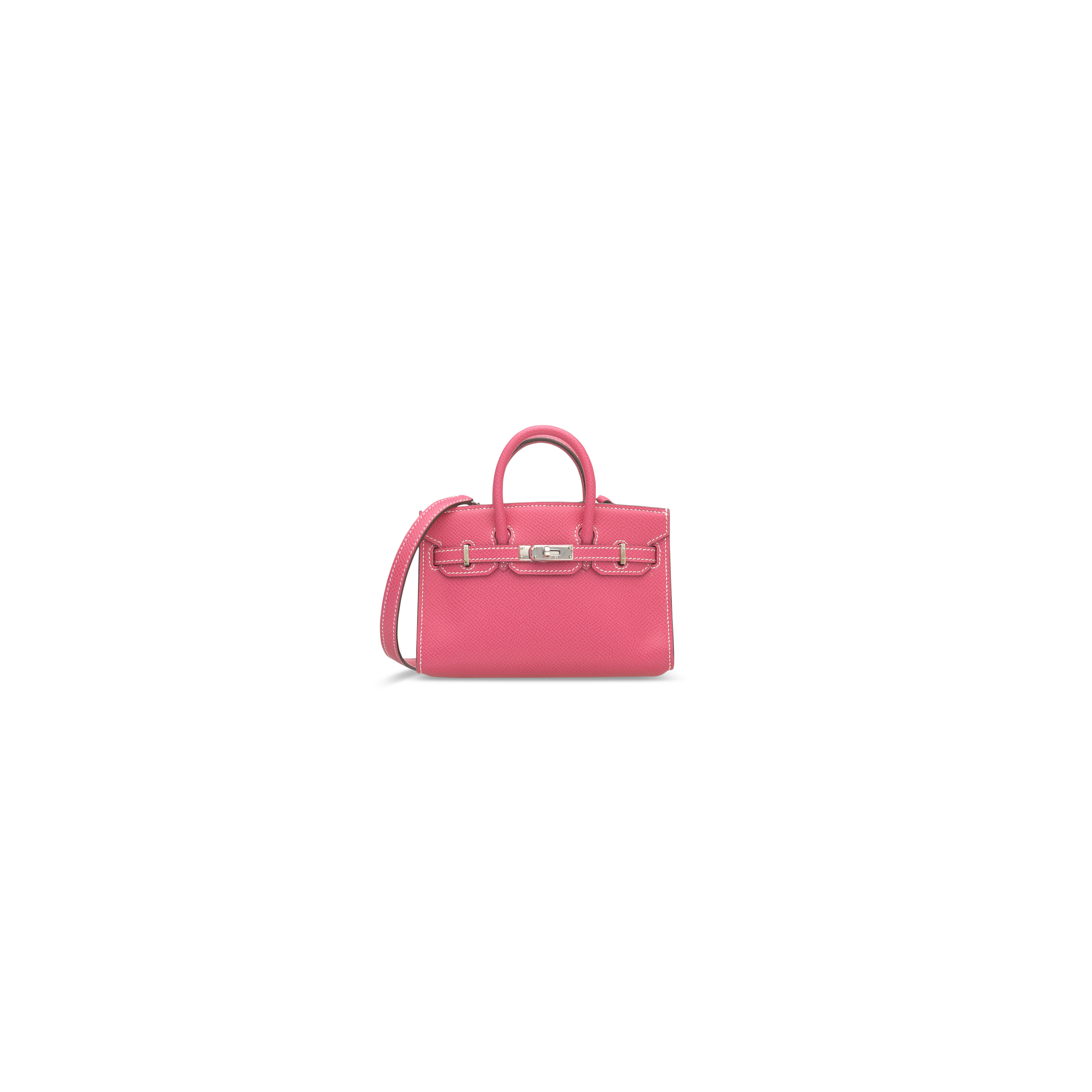 A LIMITED EDITION ROSE TYRIEN EPSOM LEATHER MICRO MINI BIRKIN WITH ...