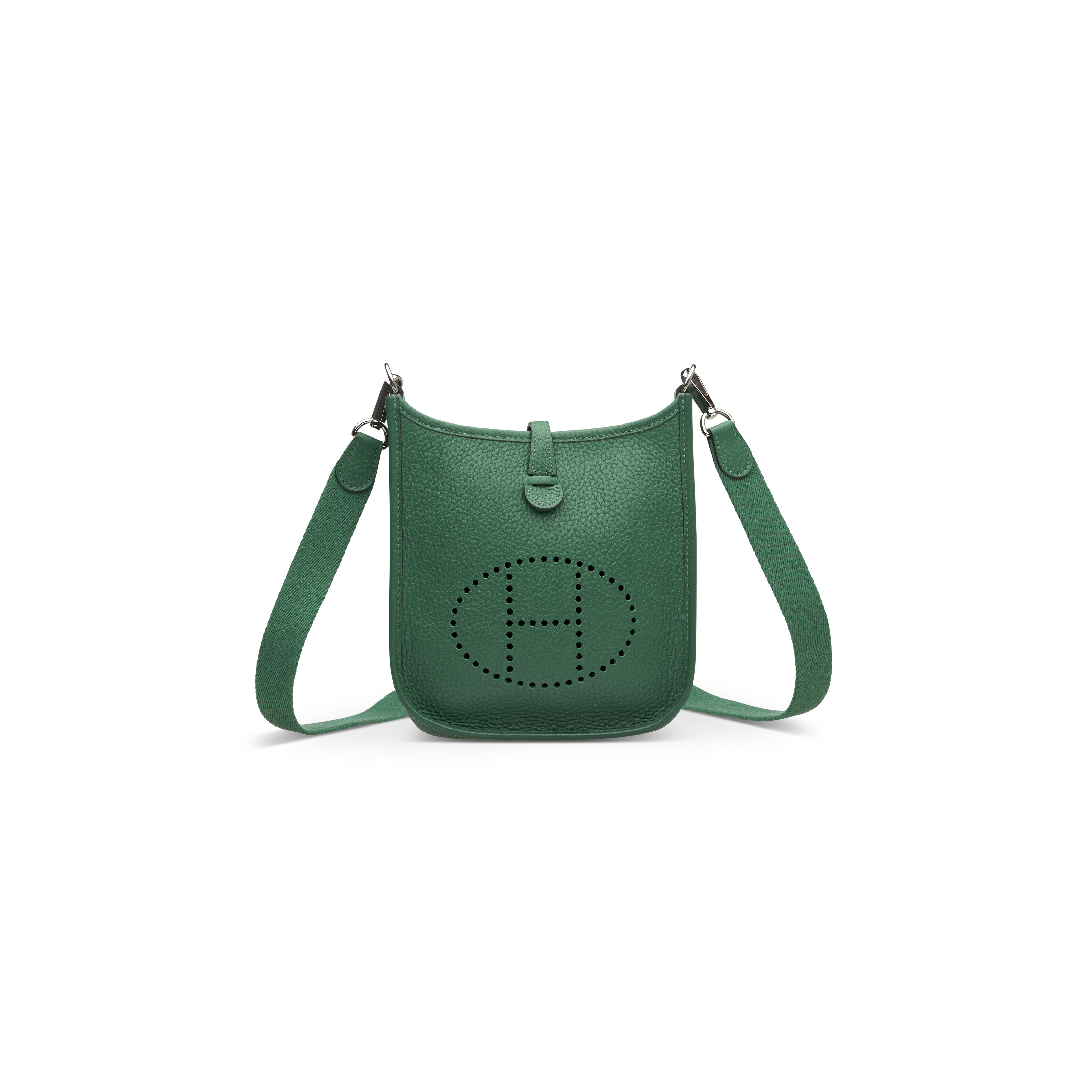 A MENTHE CLÉMENCE LEATHER MINI ÉVELYNE TPM WITH PALLADIUM HARDWARE ...