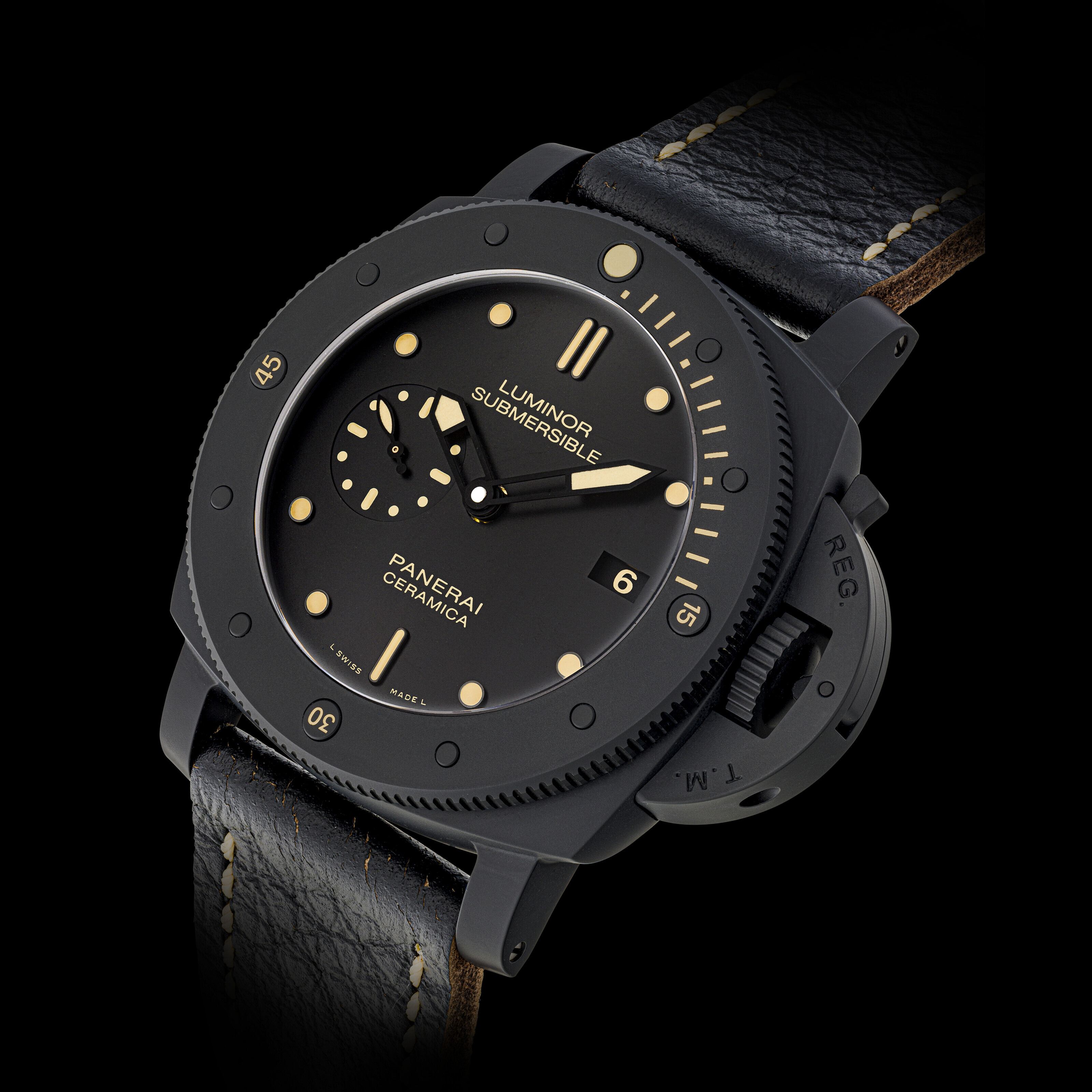 PANERAI, REF. PAM00508, LIMITED EDITION OF 1000 PIECES, CERAMIC AND ...