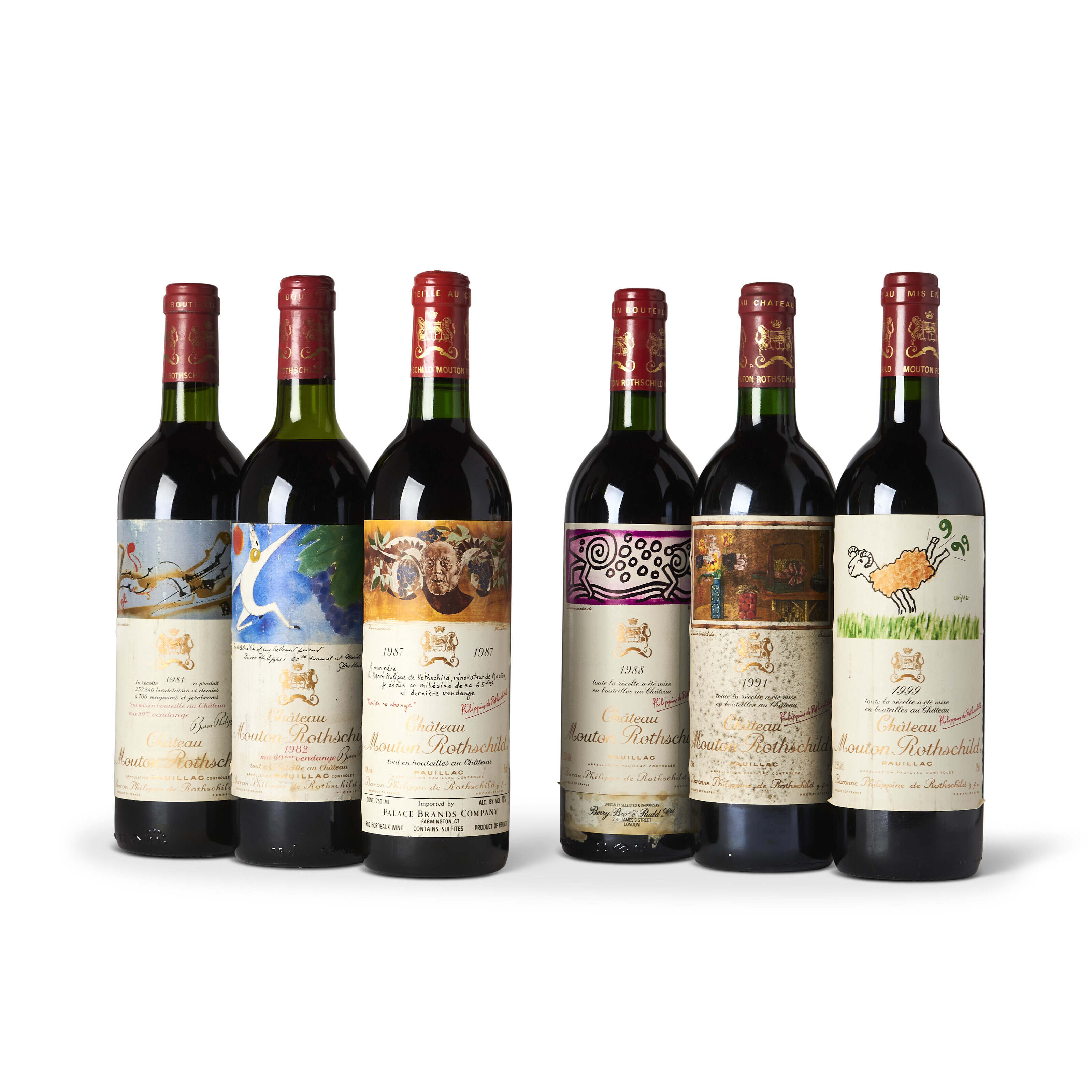 Mixed 1980s Château Mouton-Rothschild, Pauillac, 1er cru classé1981 ...
