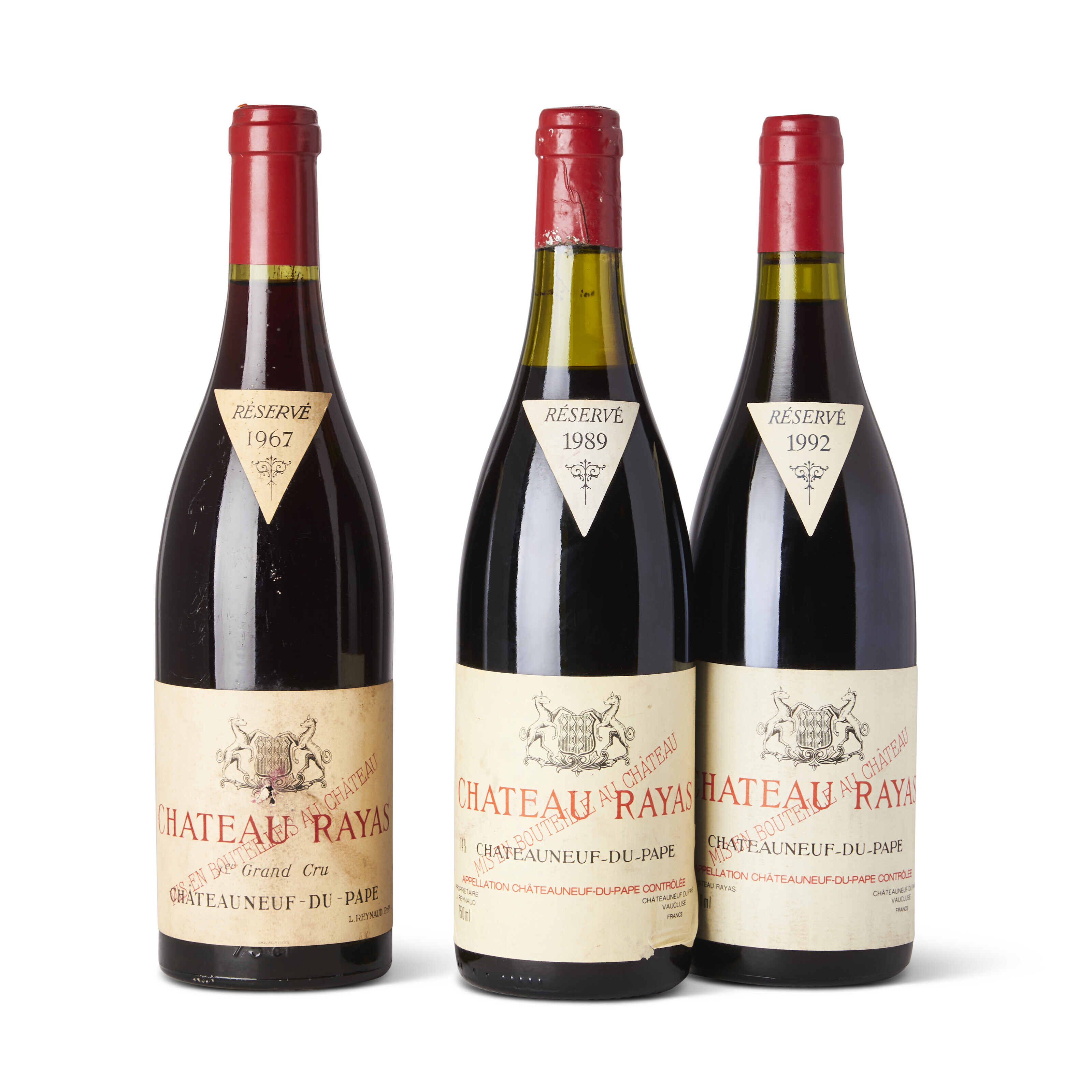 Château Rayas, Châteauneuf-du-Pape Reserve 1967, RhôneBin-soiled and ...