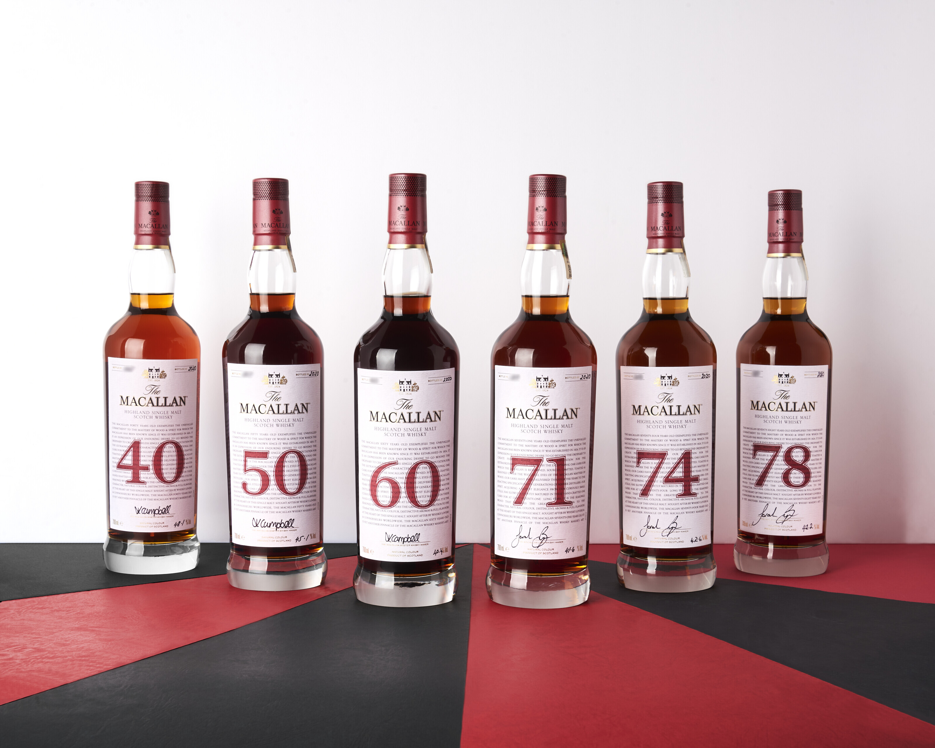 The Macallan Red Collection Full Set, Speyside40 Year OldIn original ...