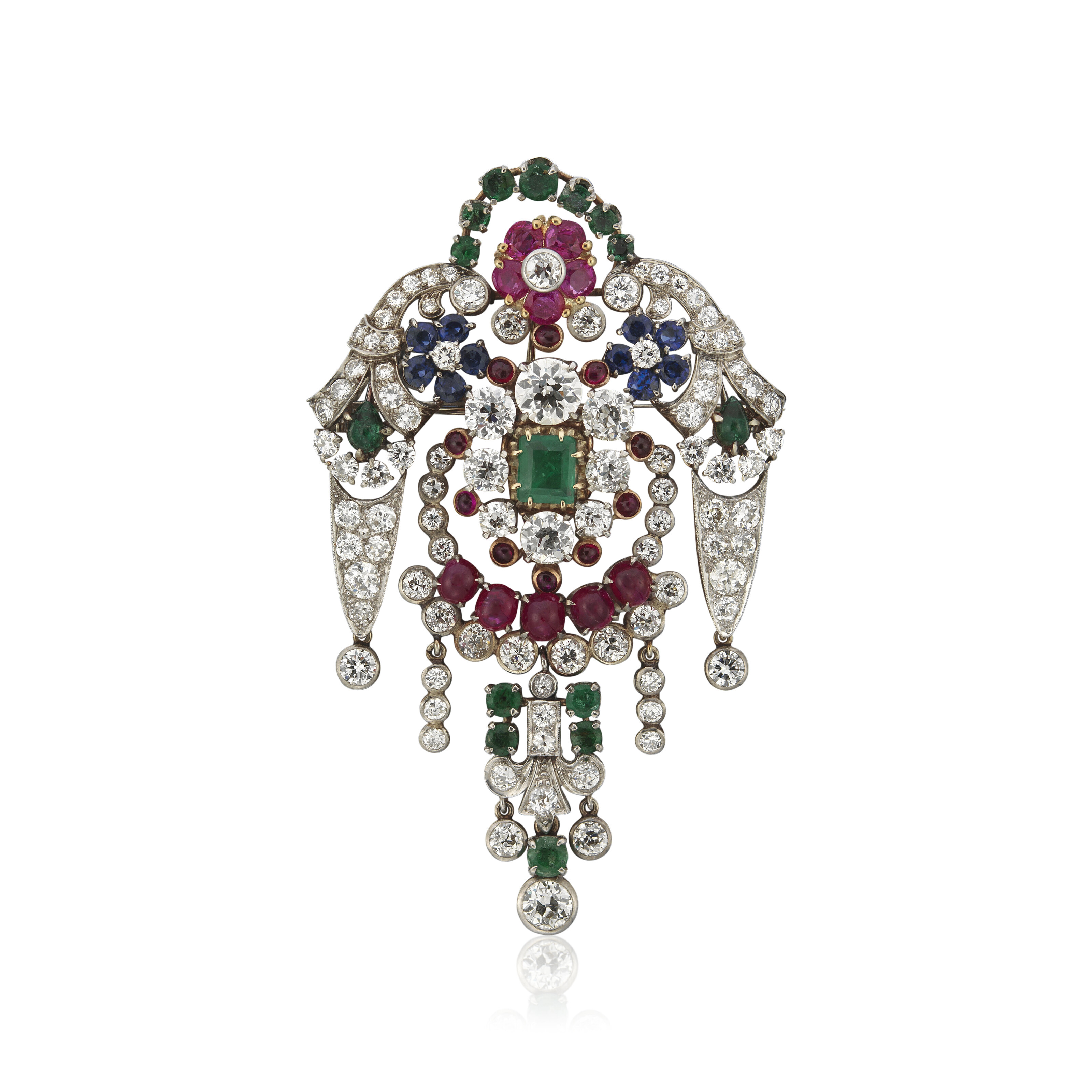 MULTI-GEM BROOCH/PENDANT, | Christie’s