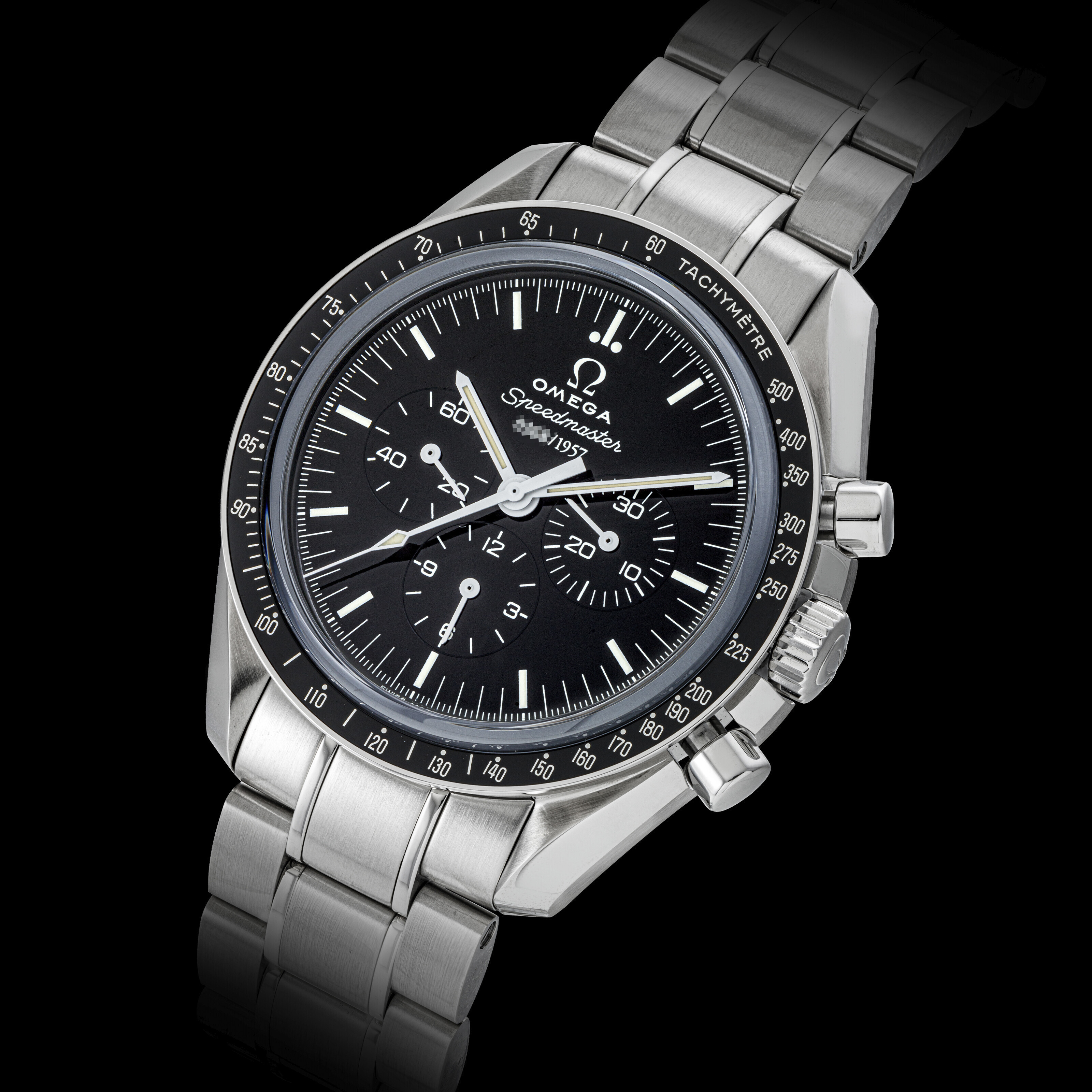 OMEGA, LIMITED EDITION, SPEEDMASTER 50TH ANNIVERSARY, NO. 0368/1957 ...