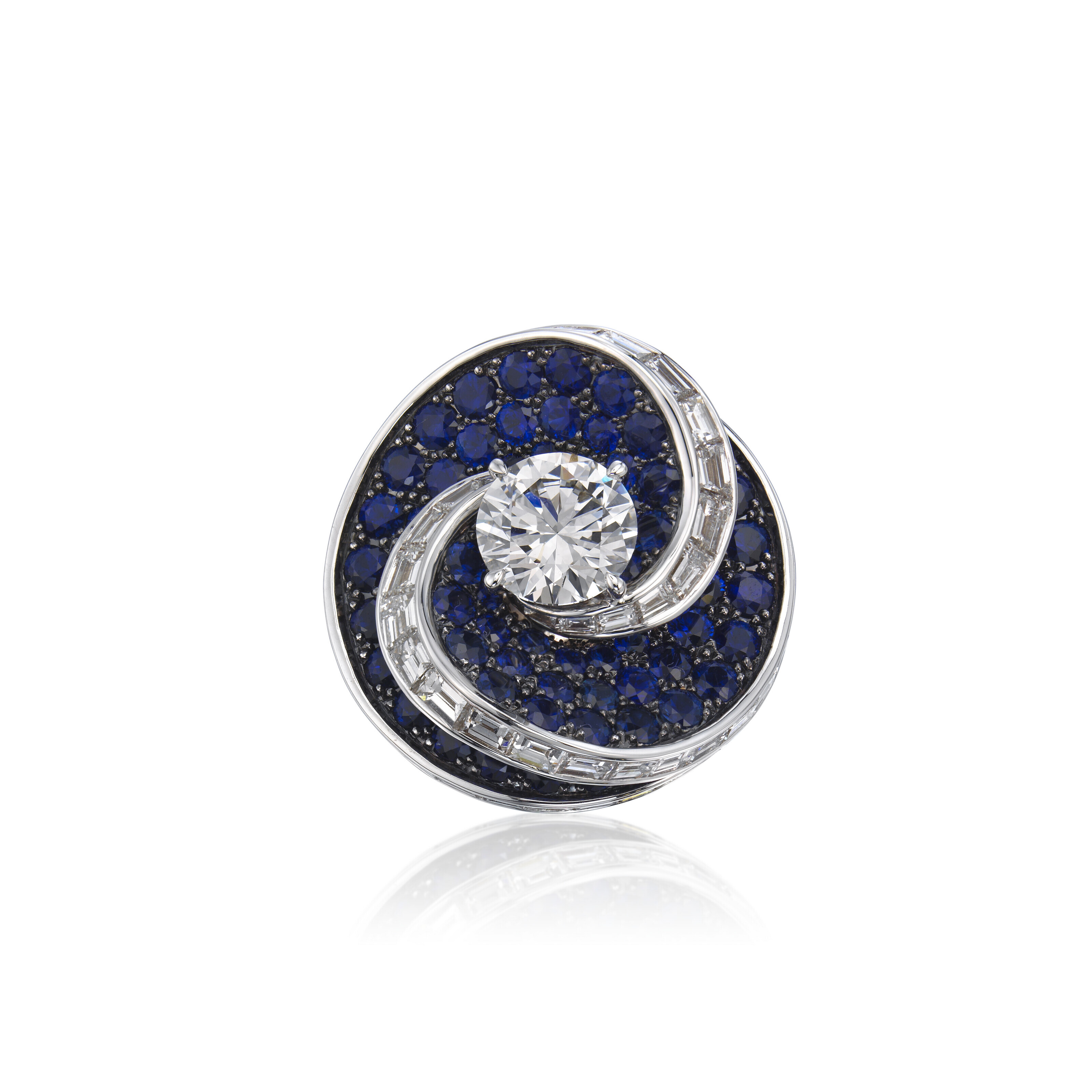 GRAFF DIAMOND AND SAPPHIRE DOUBLE SWIRL RING, | Christie’s
