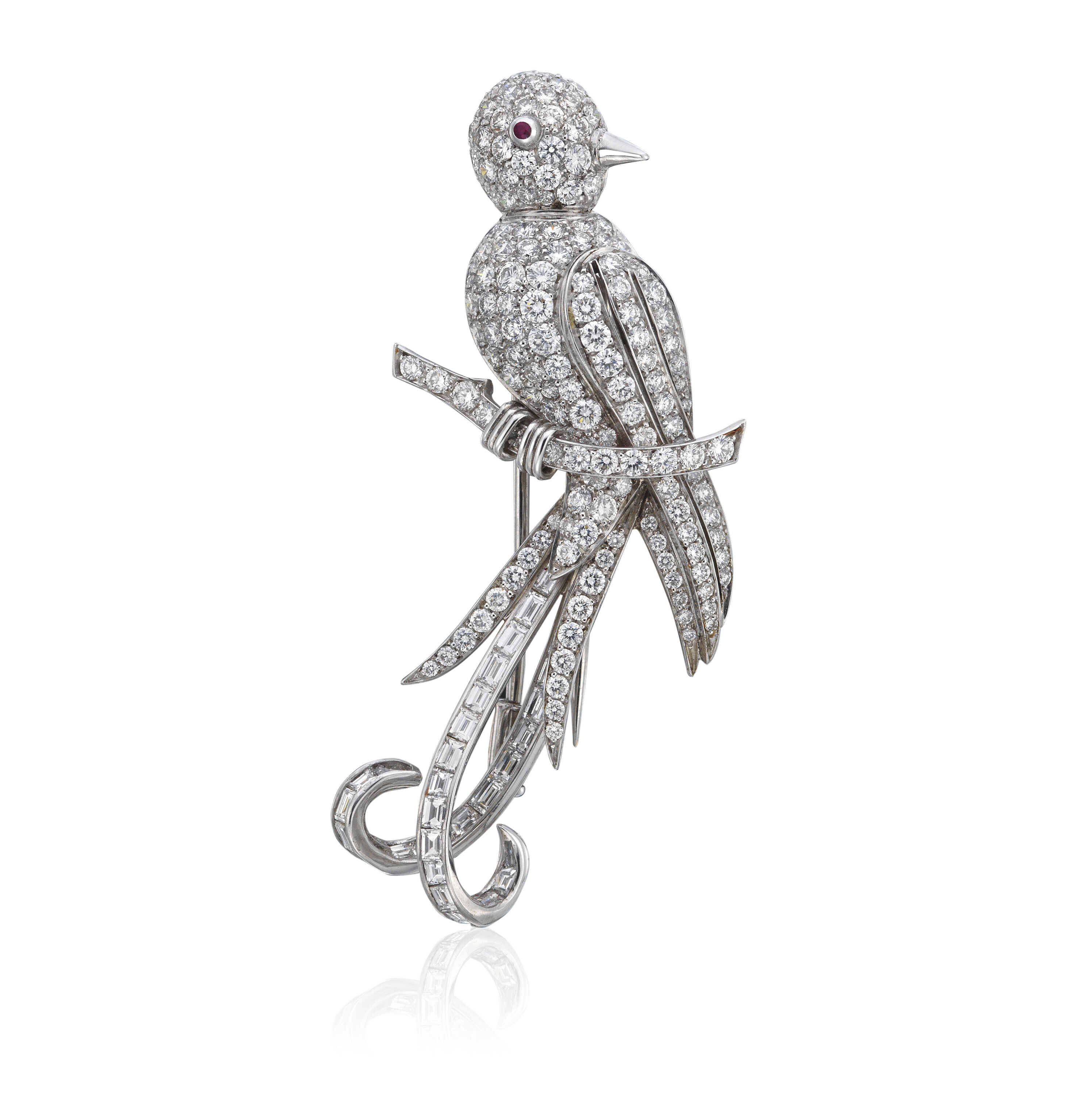 TIFFANY & CO. DIAMOND AND RUBY BROOCH, | Christie’s