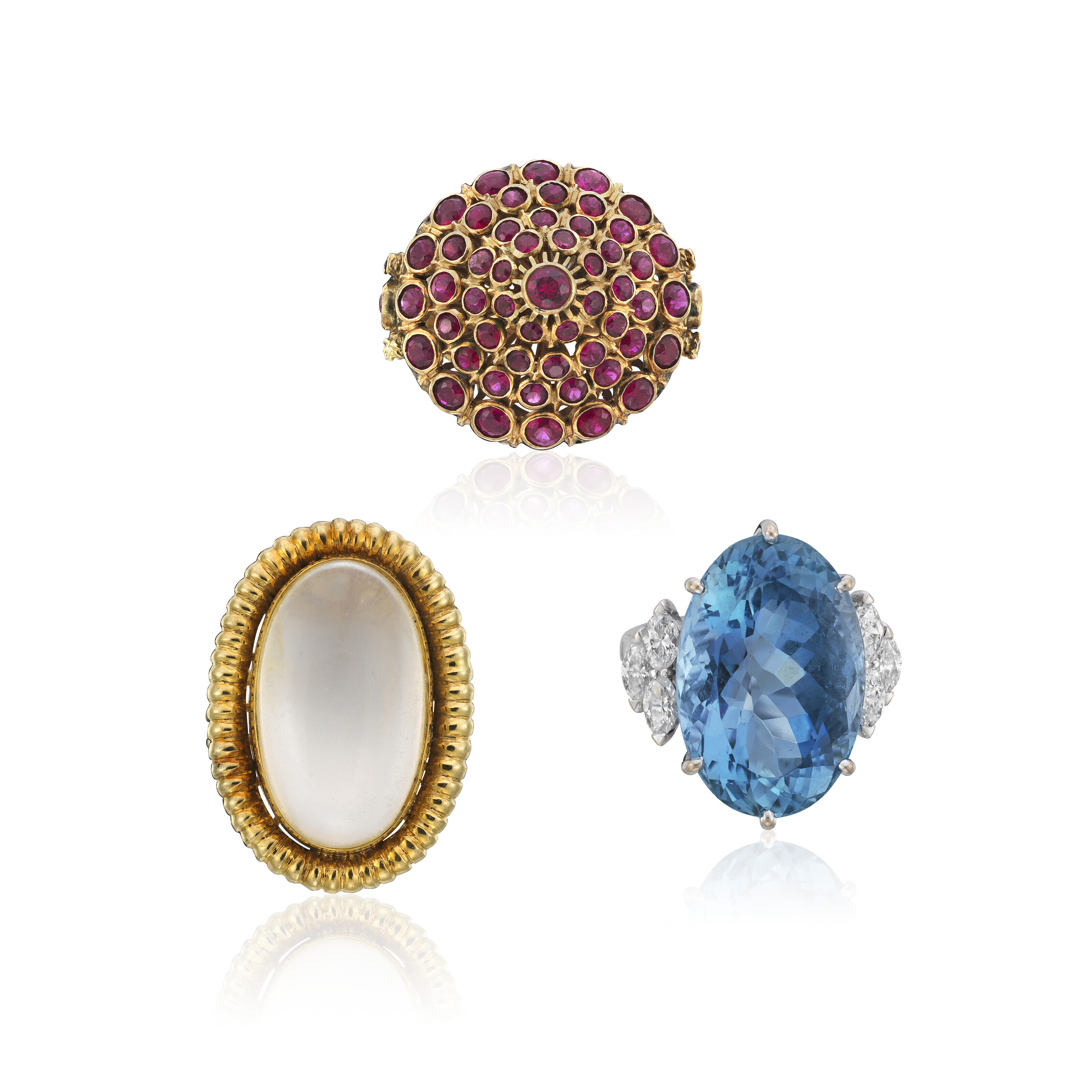 THREE MULTI-GEM RINGS, | Christie’s