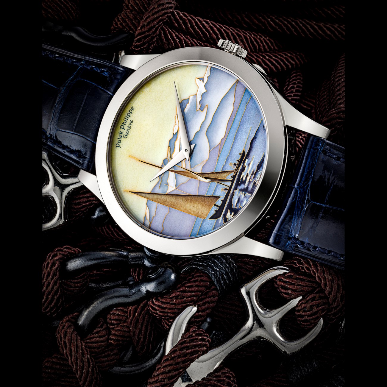 PATEK PHILIPPE. A VERY RARE 18K WHITE GOLD LIMITED EDITION AUTOMATIC ...