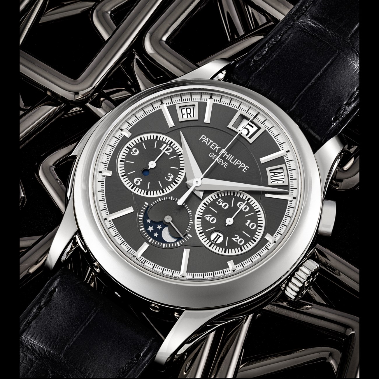 PATEK PHILIPPE. AN IMPORTANT AND HIGHLY COMPLICATED PLATINUM AUTOMATIC ...