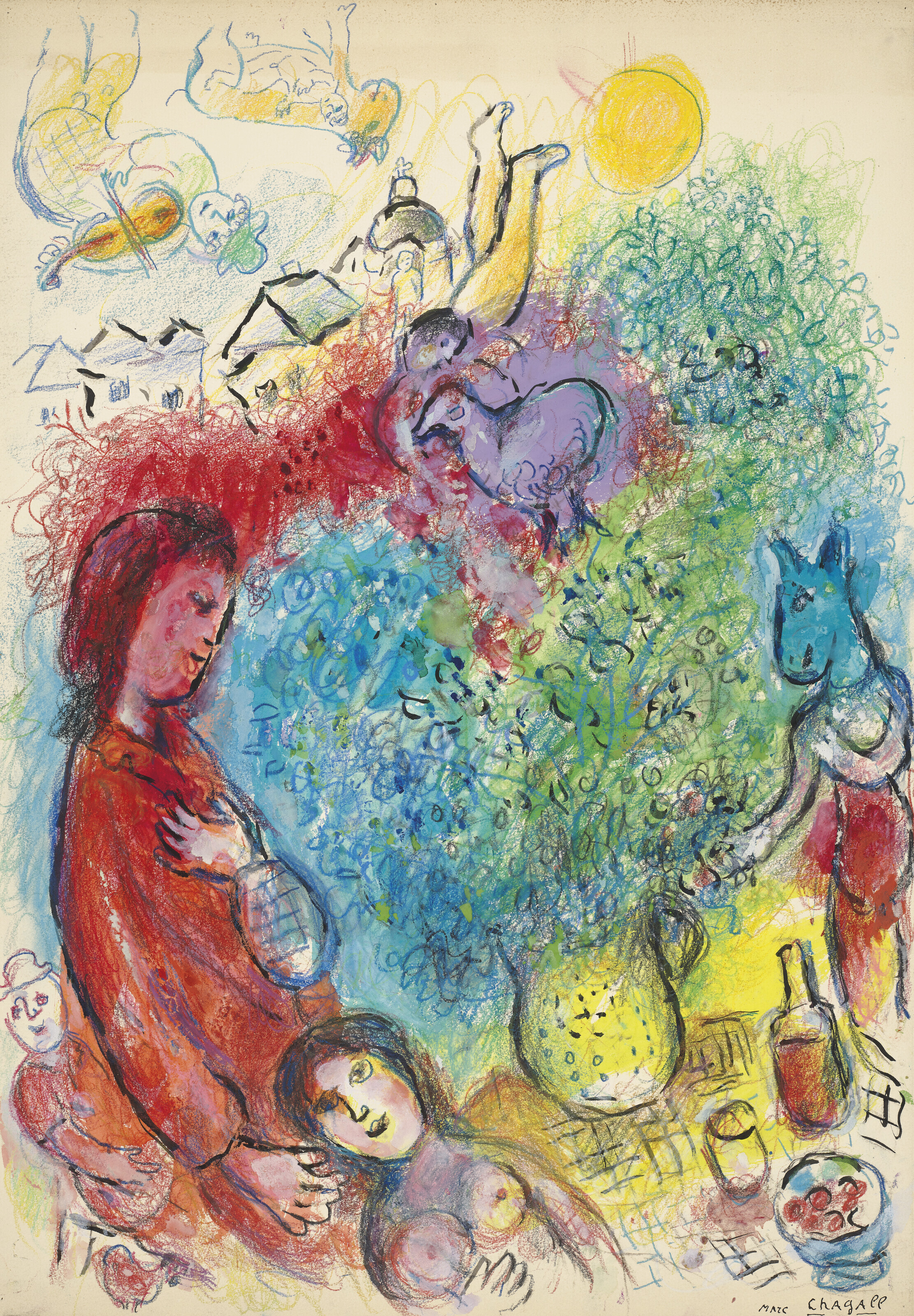 MARC CHAGALL (1887-1985), L'envol du peintre | Christie's