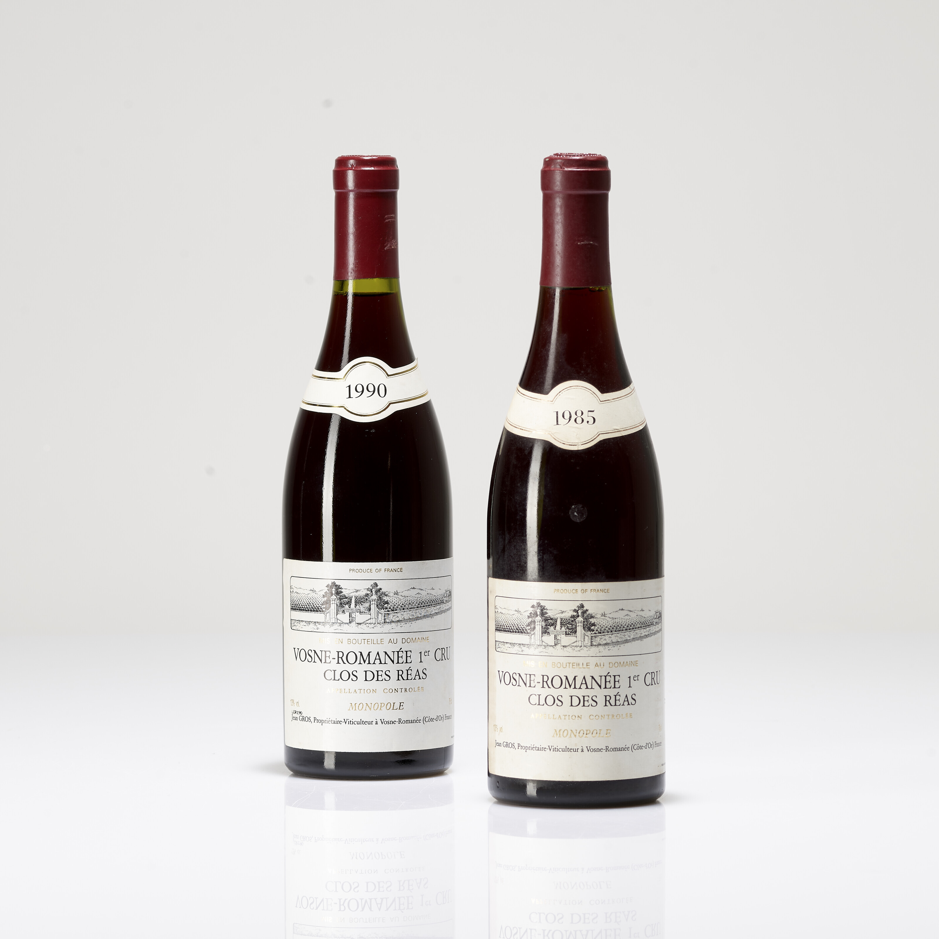 Mixed Domaine Jean Gros, Vosne-Romanée Clos des Réas, 1978 Heavily bin ...
