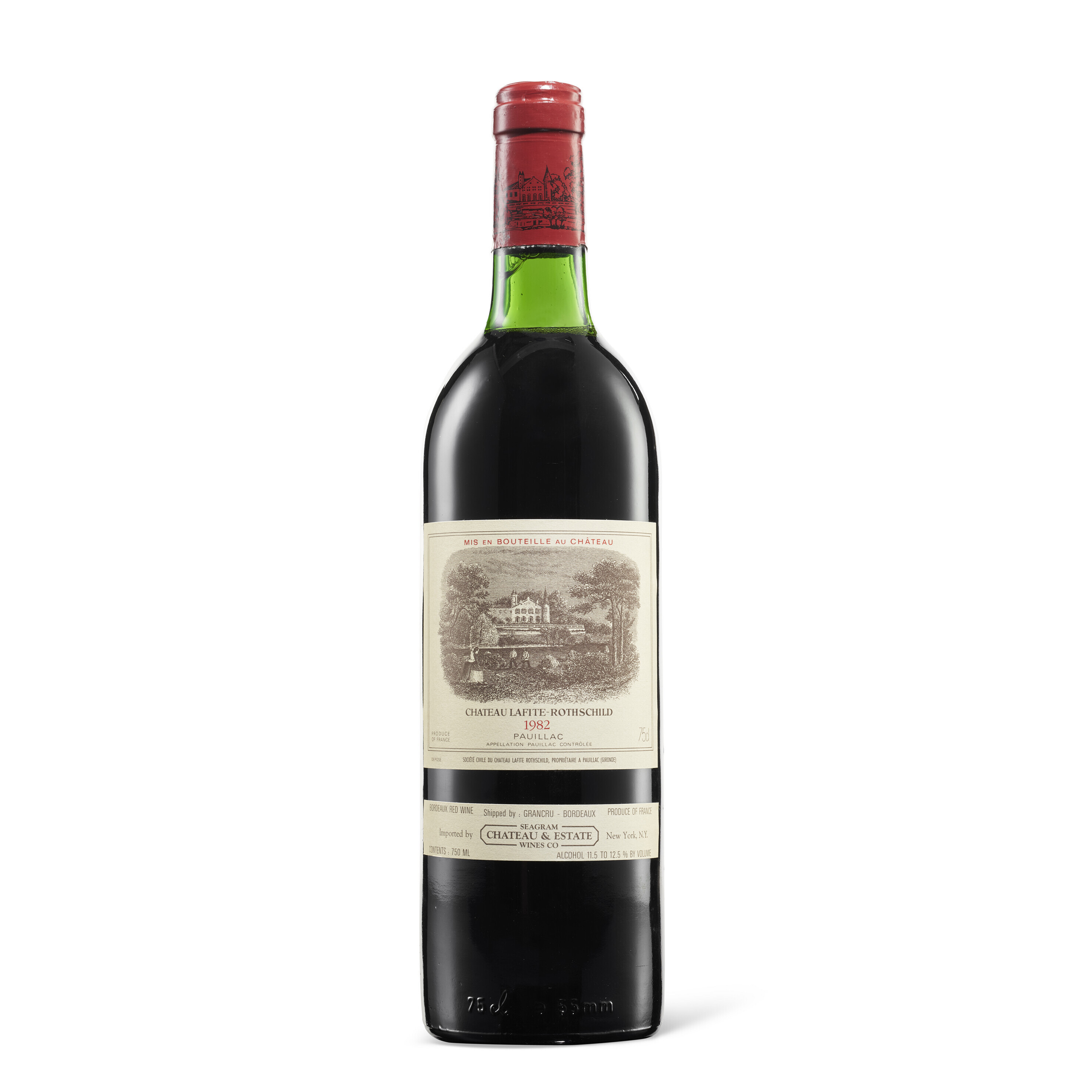 Château Lafite-Rothschild 1982, Pauillac, 1er cru classéThree corroded capsules, four slightly ...