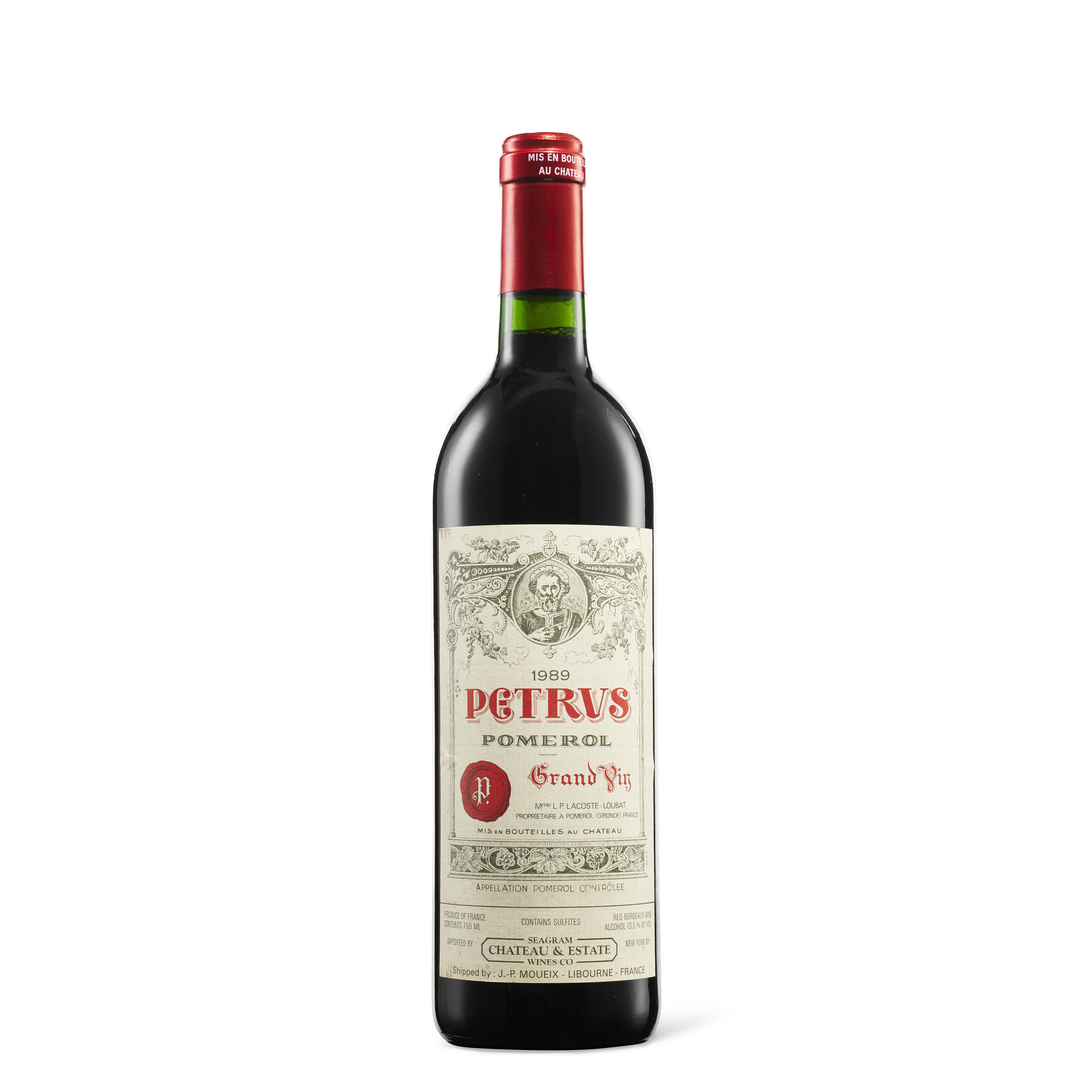 Petrus 1989, Pomerol, cru exceptionnelGood appearance, one loose ...
