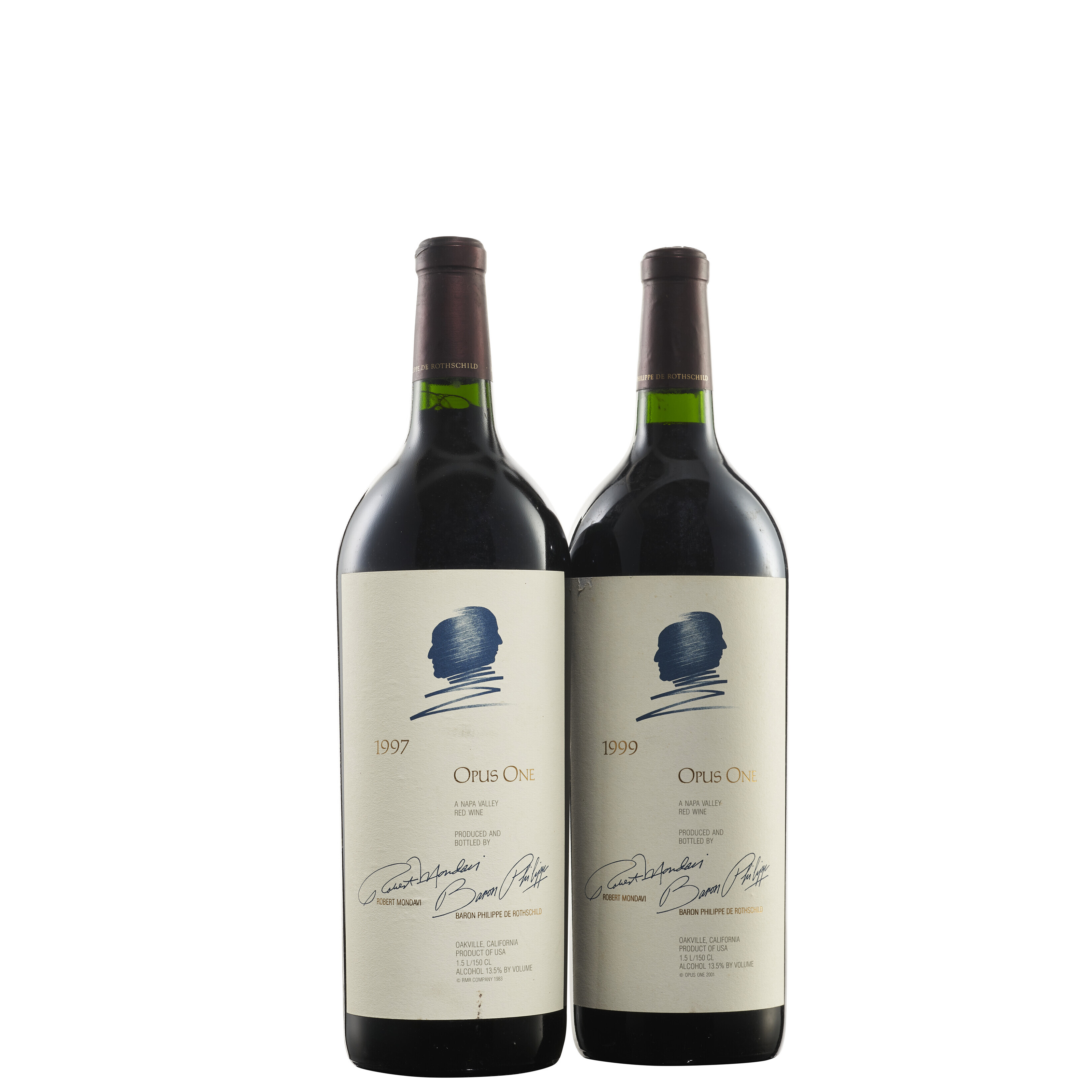Opus One 1997 & 1999, Opus One1997Slightly nicked labelLevel into neck magnum (1)1999Signs of ...