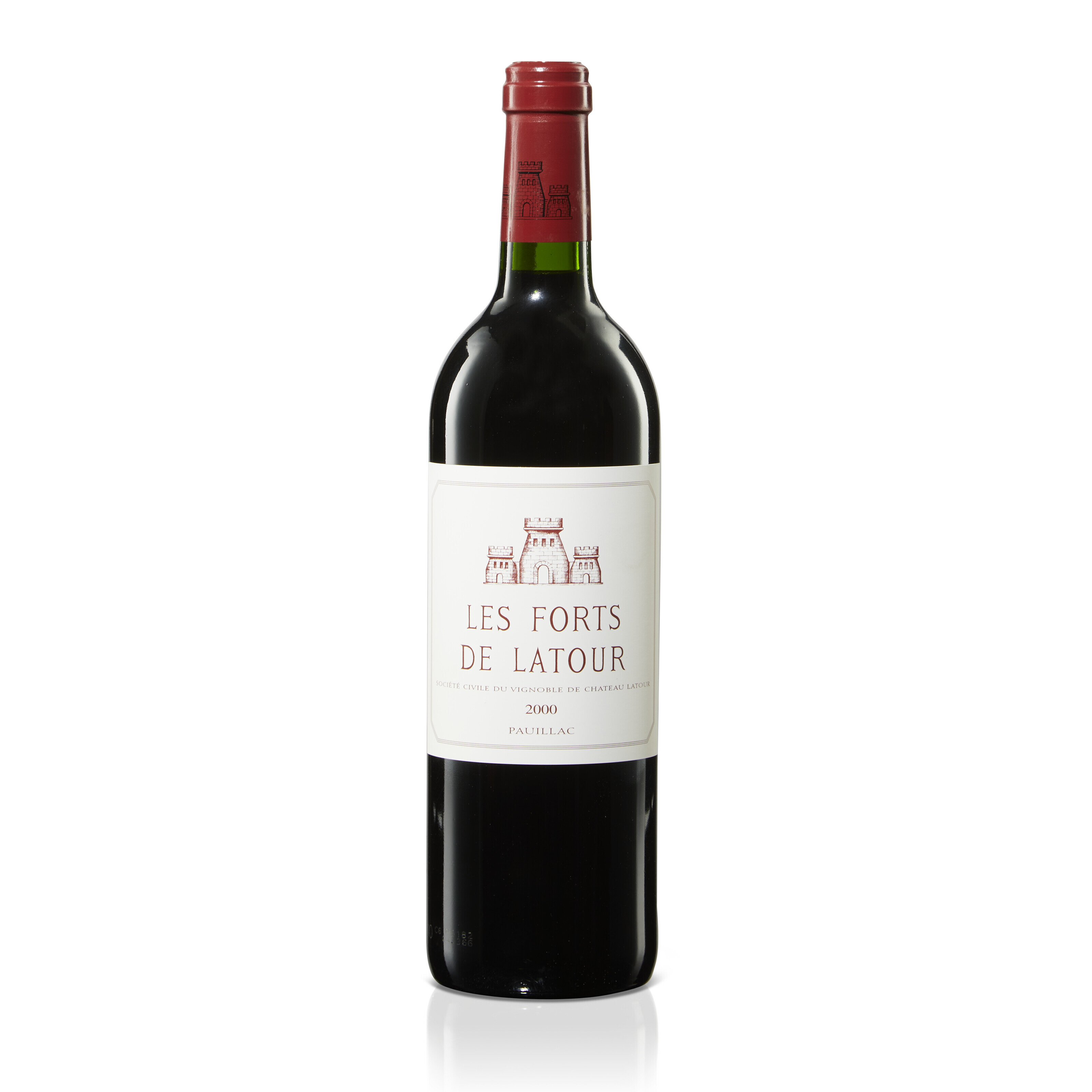 Les Forts de Latour 2000, PauillacGood appearanceLevels base of neck or betterIn original wooden ...