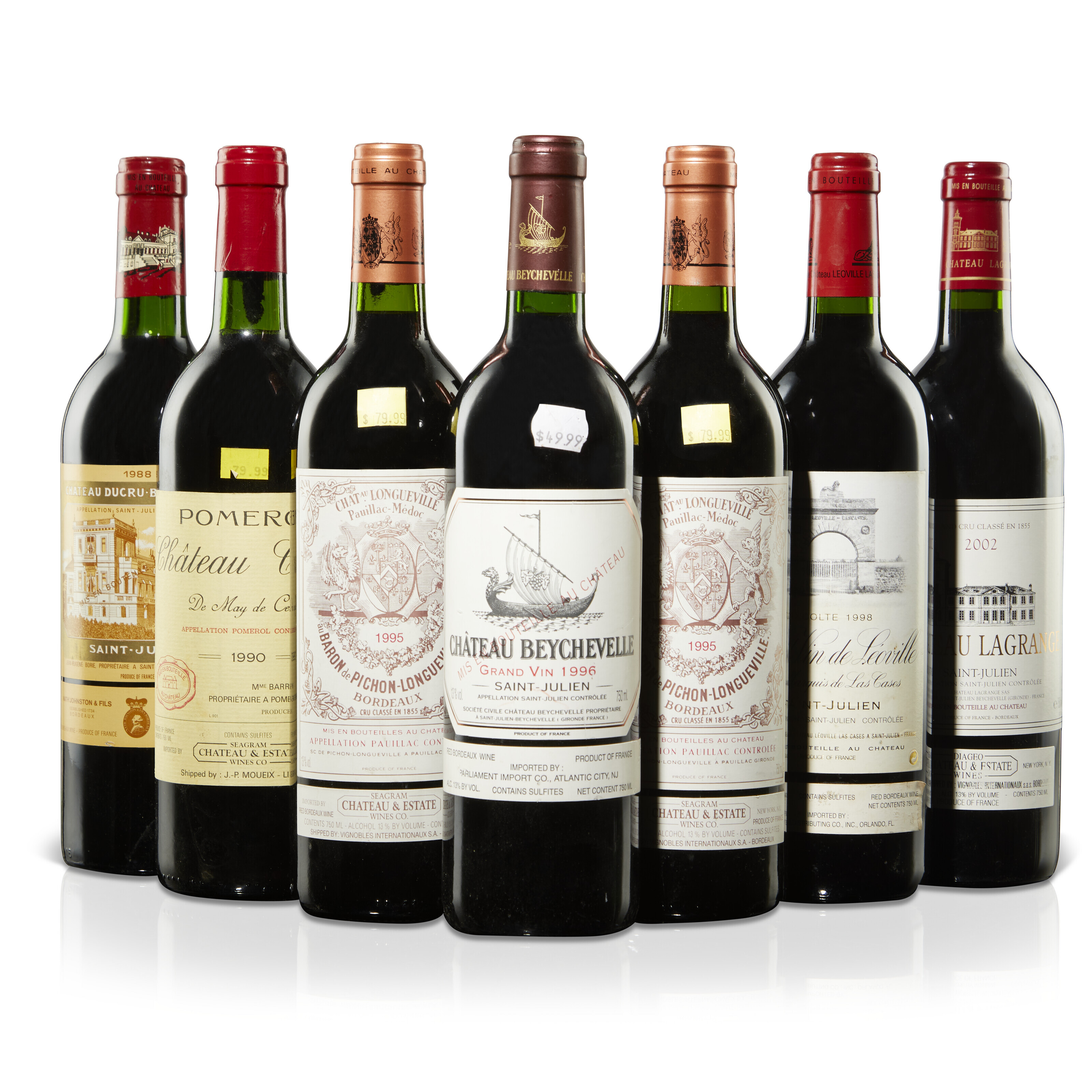 Mixed Red Bordeaux, Château Ducru-Beaucaillou 1988Slightly bin-soiled ...