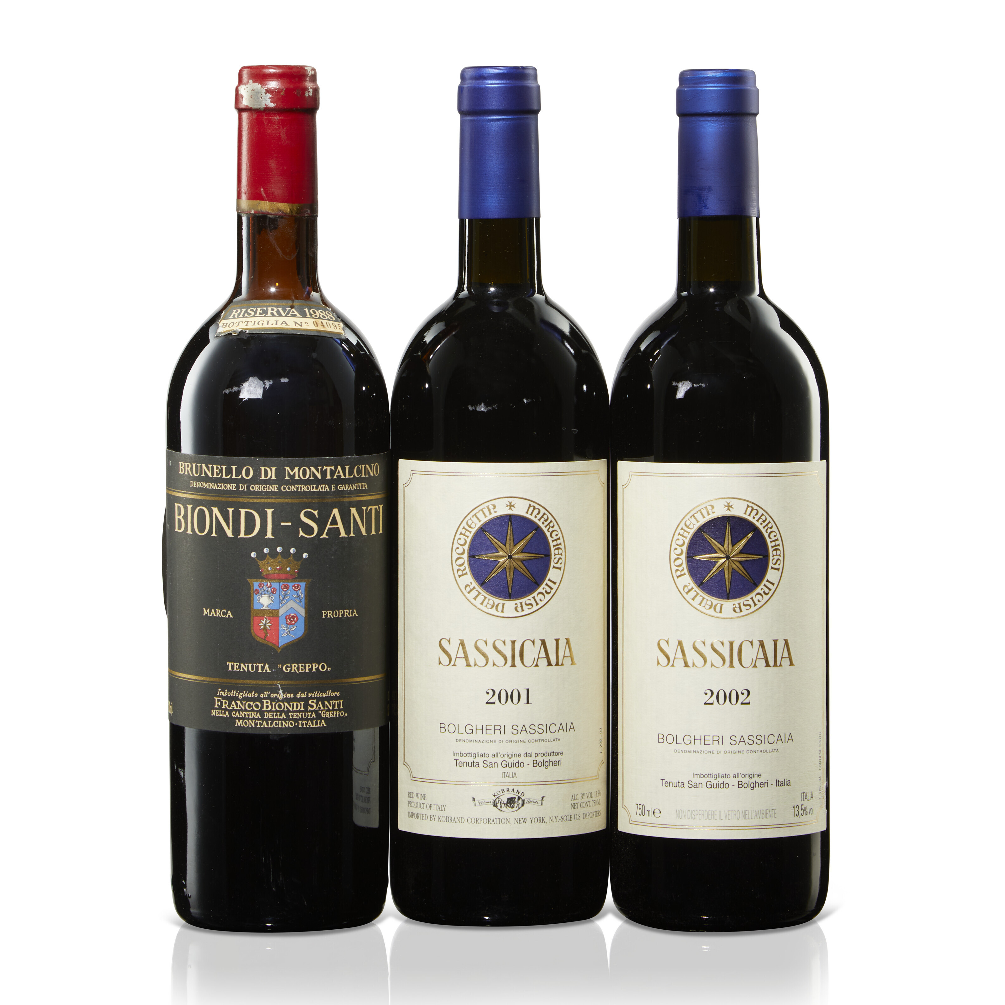 Mixed Italian Reds, Biondi-Santi, Brunello di Montalcino Riserva ...