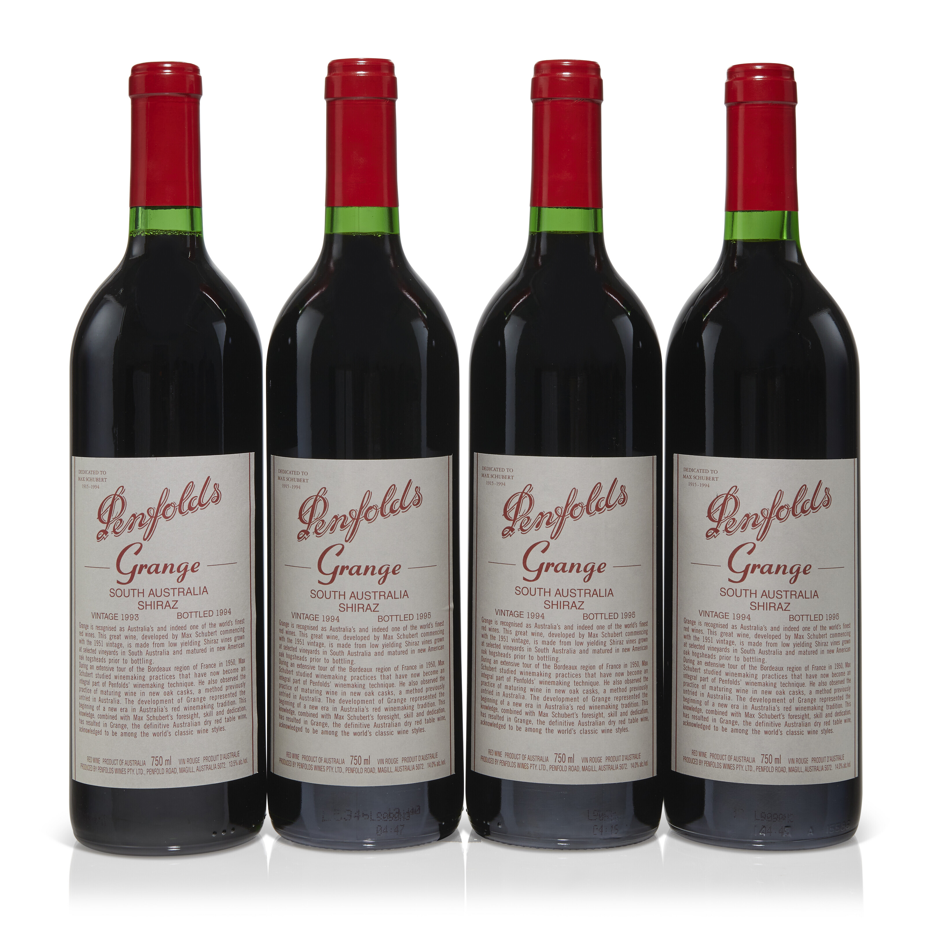 Penfolds, Grange 1993 & 1994, Penfolds, GrangeSouth Australia1993Good ...