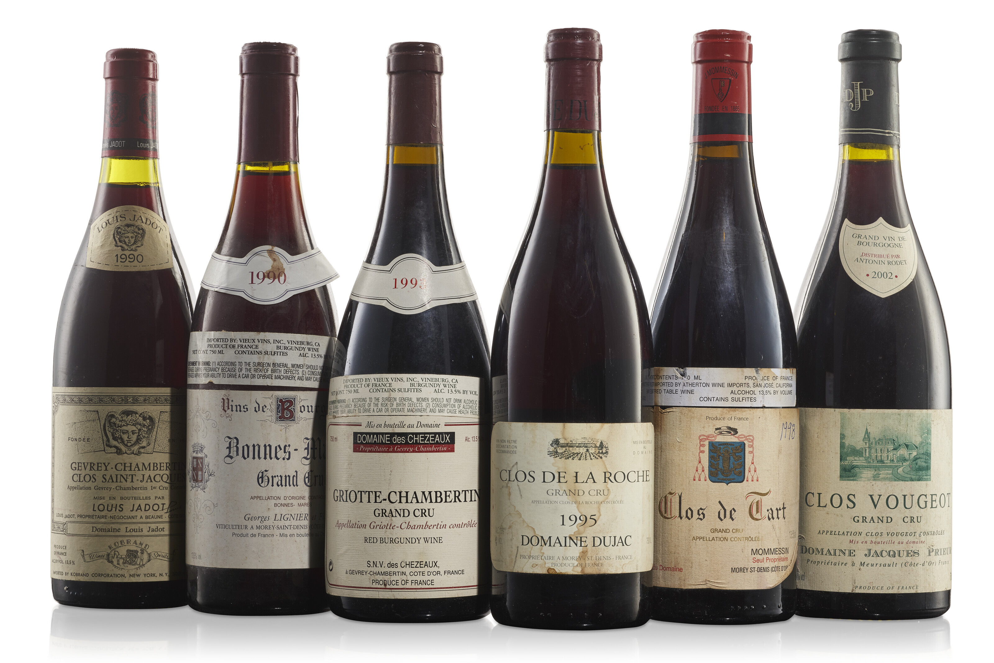Mixed Red Burgundy, Domaine Georges Lignier, Bonnes-Mares 1990Signs of ...
