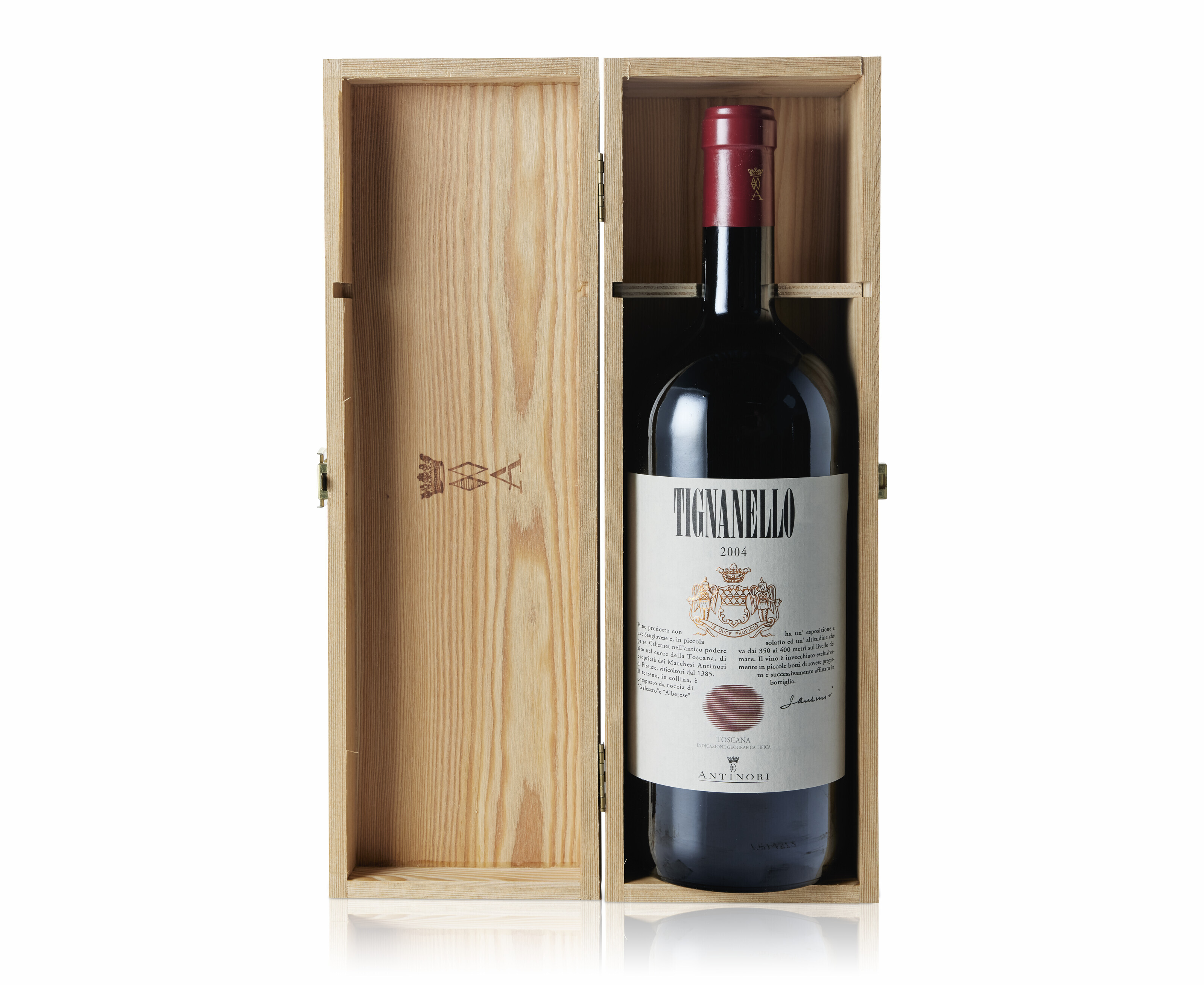 Tignanello 2004, Tuscany, AntinoriIn three original wooden casesThis ...