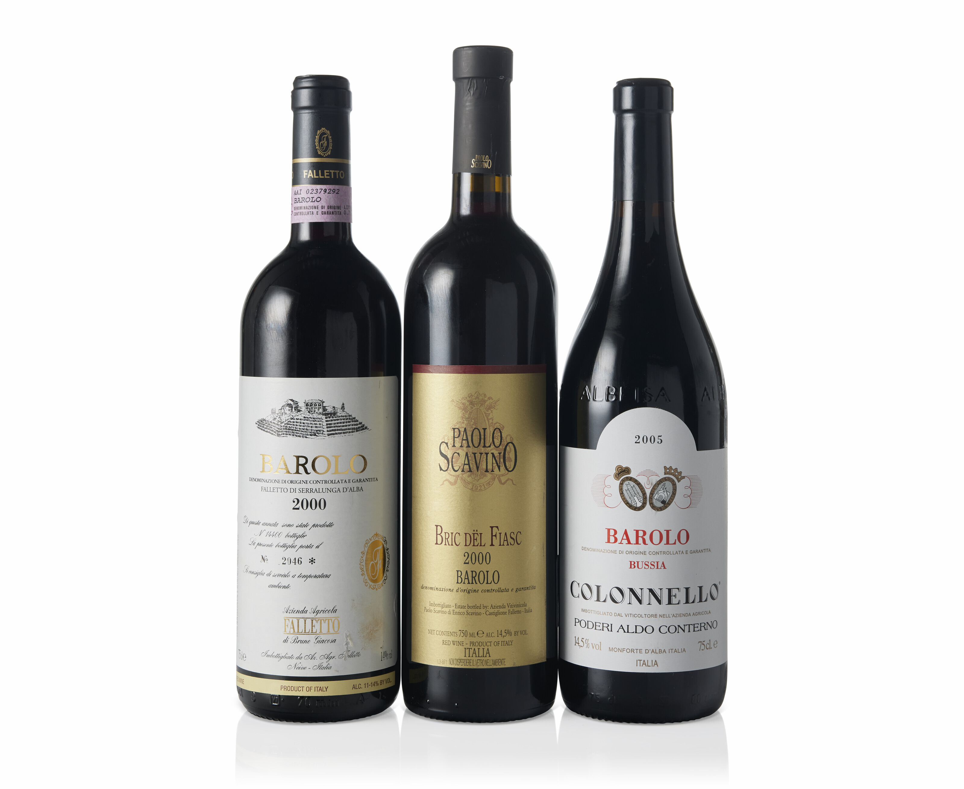 Mixed Barolo 2000 & 2005, Paolo Scavino, Barolo, Bric dël Fiasc 2000 (3 ...